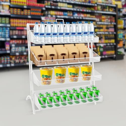 Retail Candy Display Rack, 4 Tiers Counter Groceries Display Rack ...