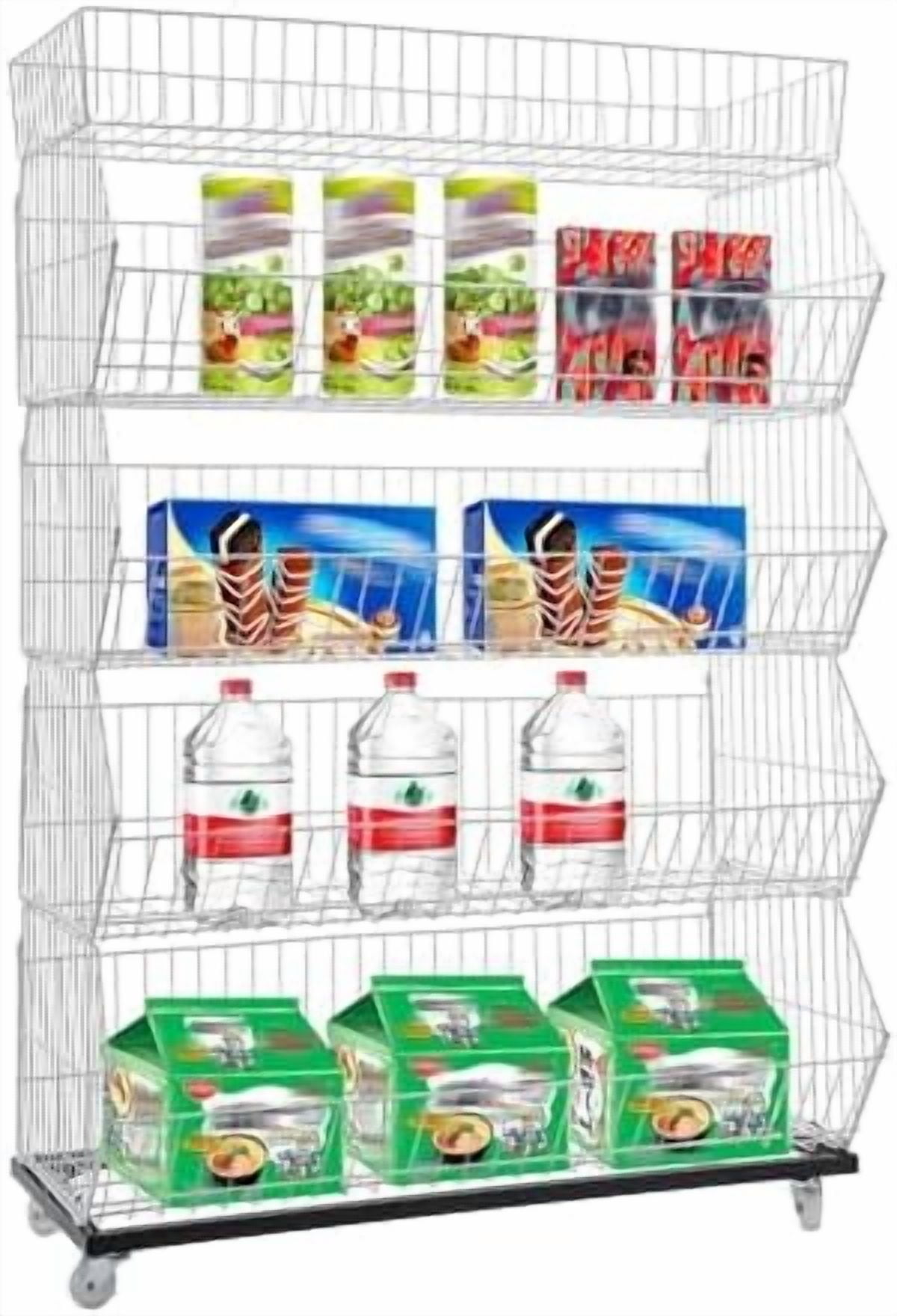 Retail Display Rack 5-Tier Market Merchandise Display Shelf Fruit ...