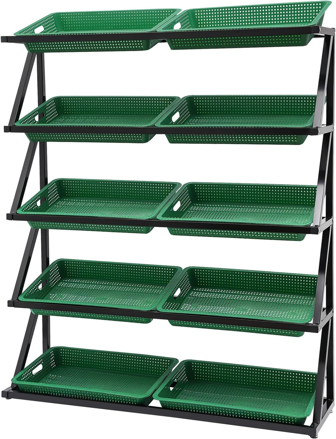 Retail Display Rack, Market Shelf, Fruit Vegetable Snack Basket Set ...