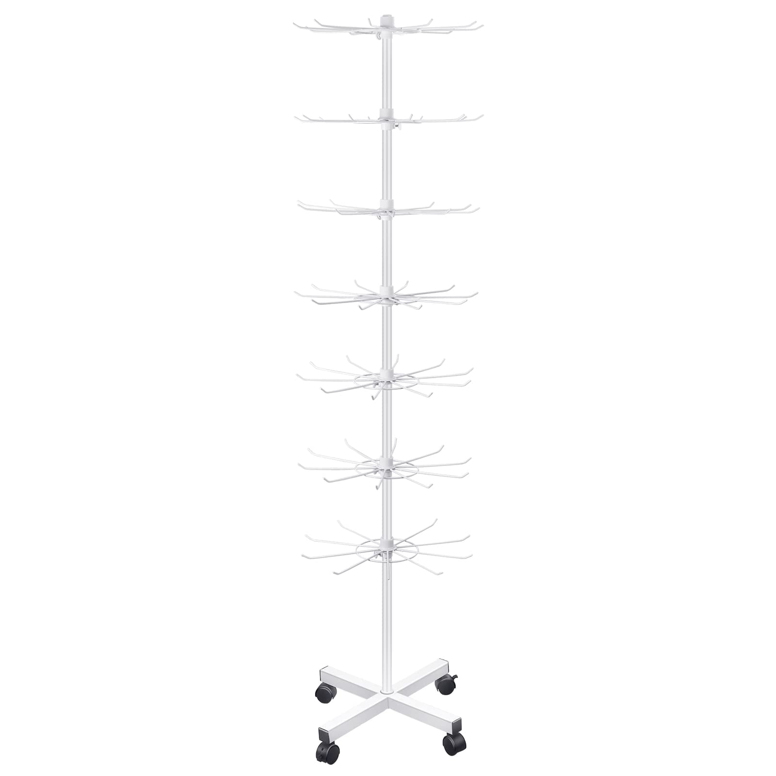 7-Tier Movable Retail Display Stand for Store Items: Jewelry, Keyrings ...