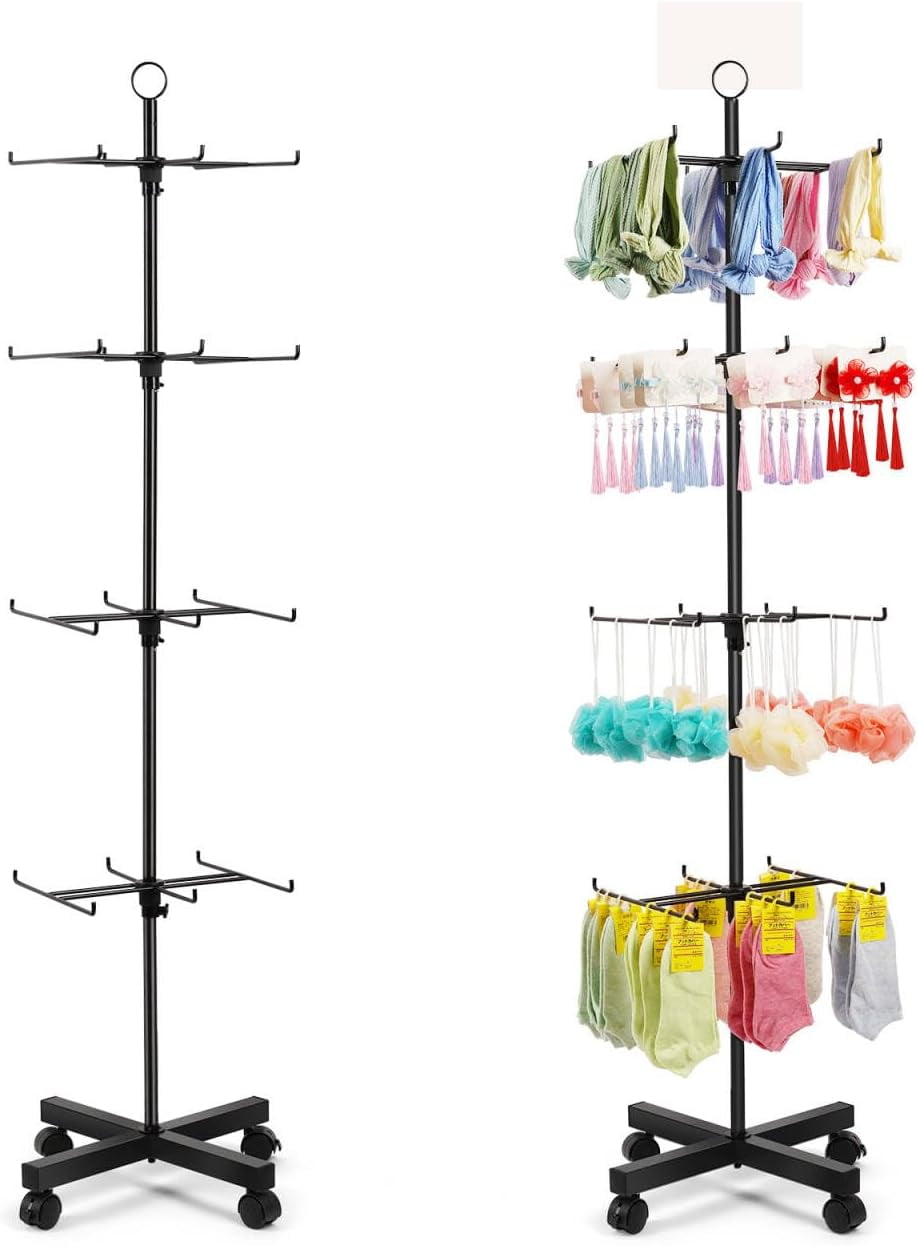 Retail Display Stand Rotating Display Stand 4 Tier Spinning Display ...