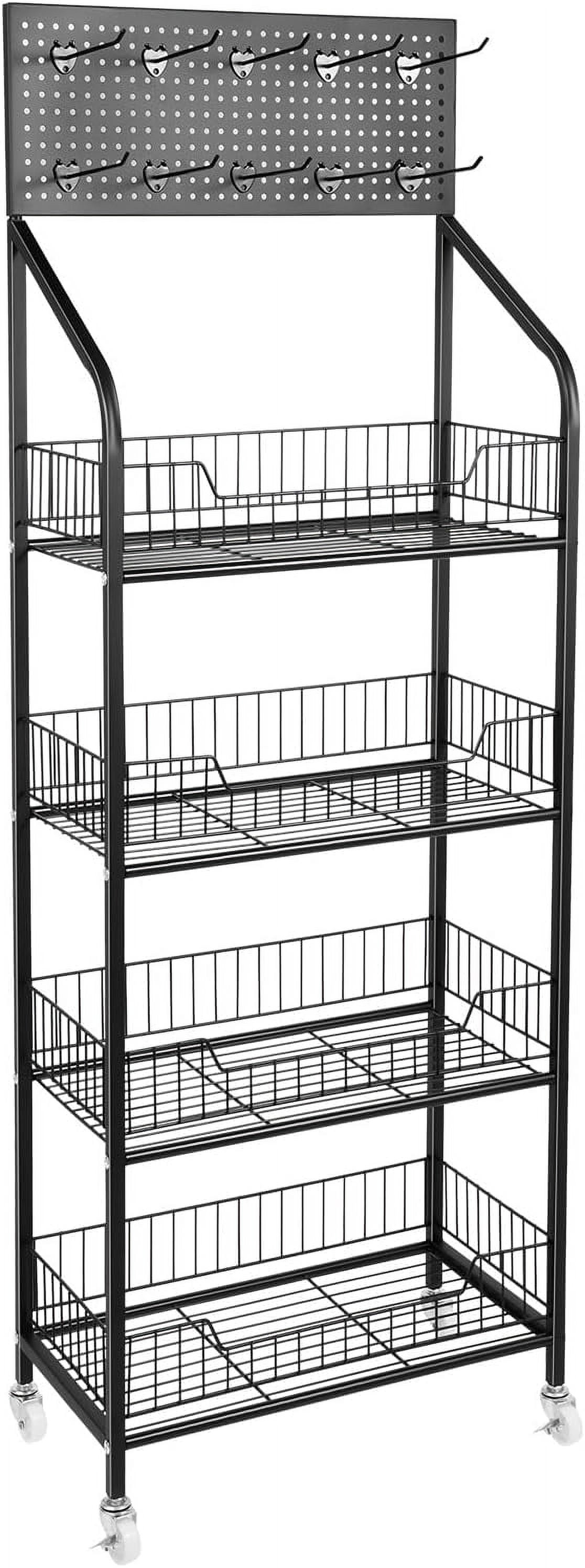Retail Snack Display Stand, 4-Tier Snack Candy Display Organizer,Snack ...