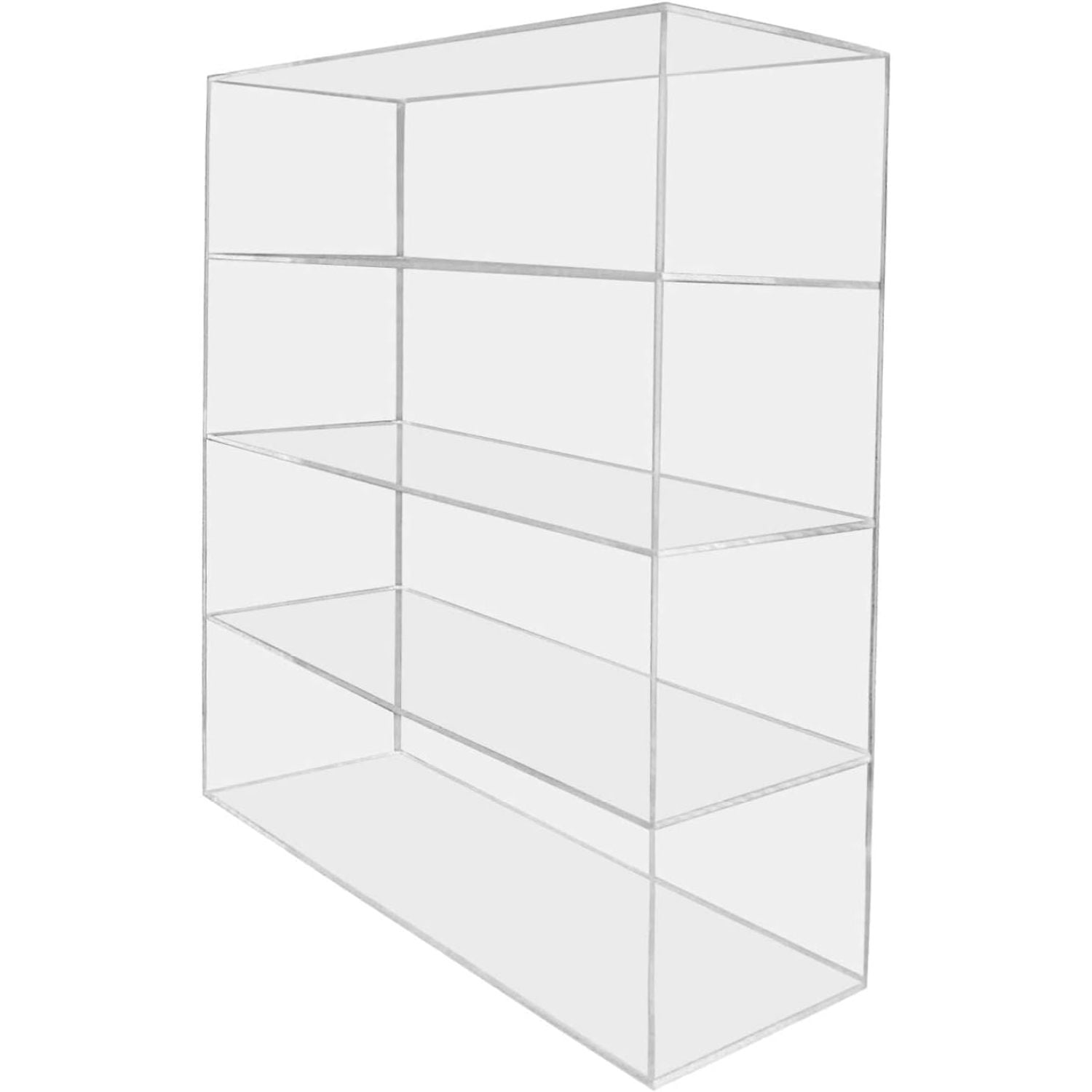 Retail Store Display Case 16 Inch Wide Durable Clear Acrylic Doorless ...