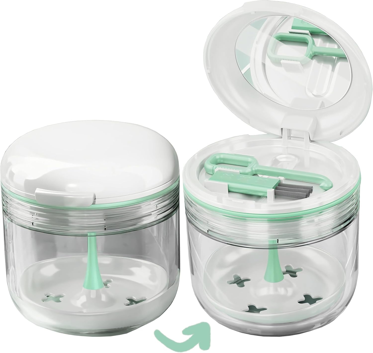 Retainer Case, Denture Bath Box with Strainer Basket, Mouth Guard Case ...