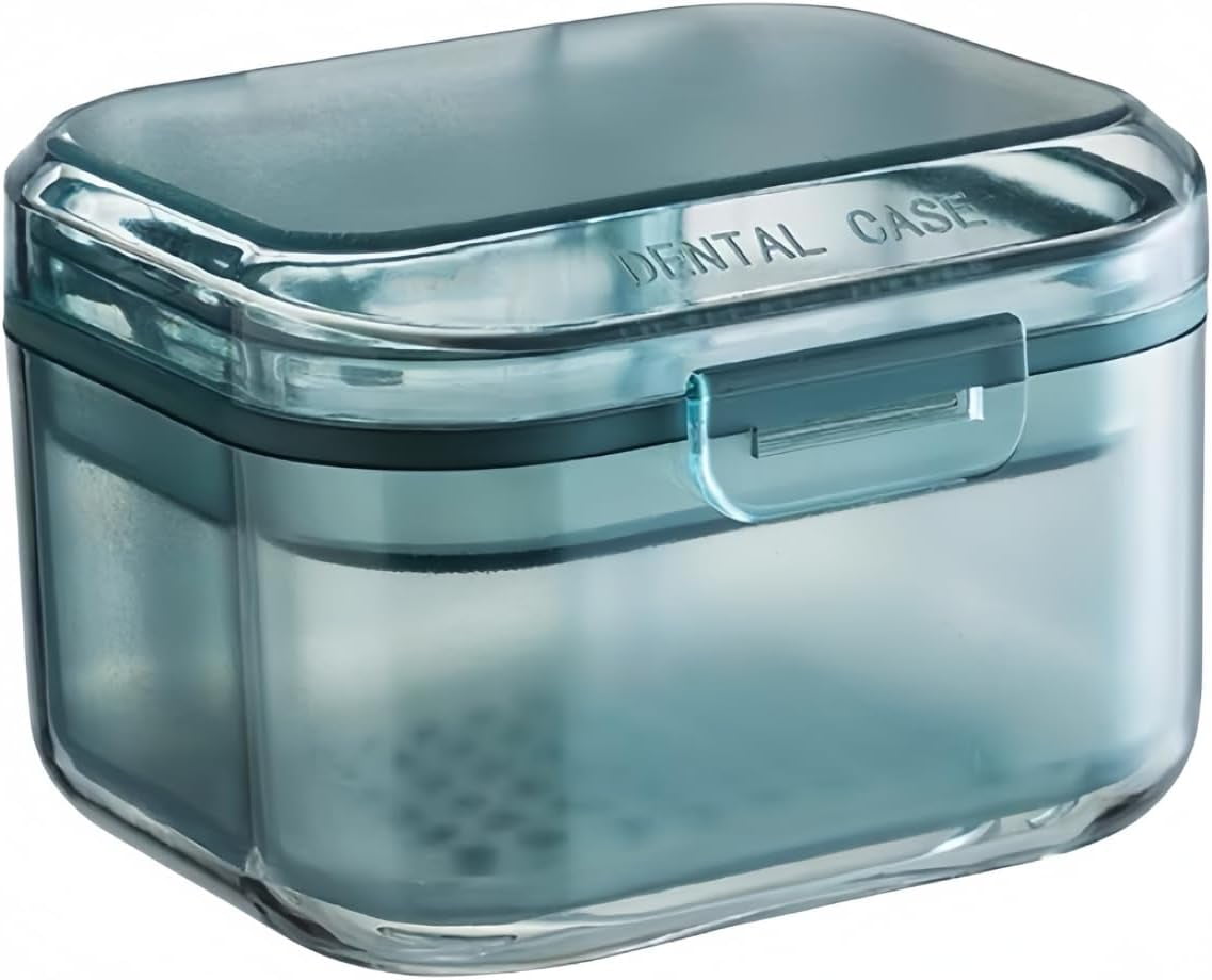 Retainer Case Denture Bath Case, Retainer Cleaner Case with Lid ...