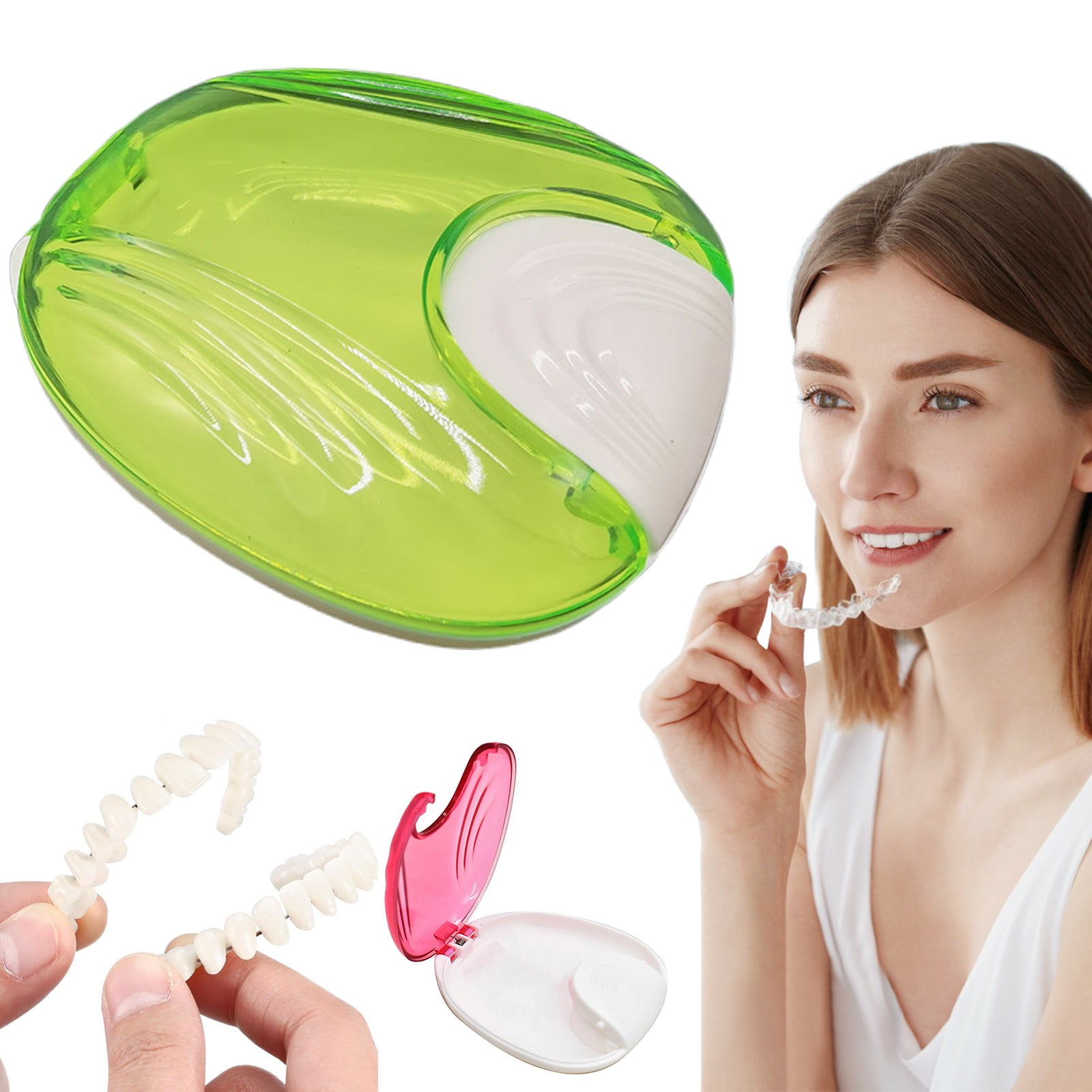 Retainer Case Portable - Large Durable Retainer and Denture Storage Box ...
