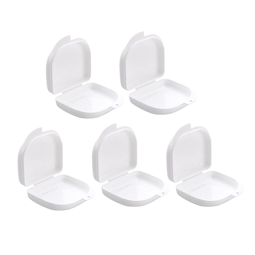 Retainer Case With Vent Holes 5 Packs - Denture Case Easy to Carry ...