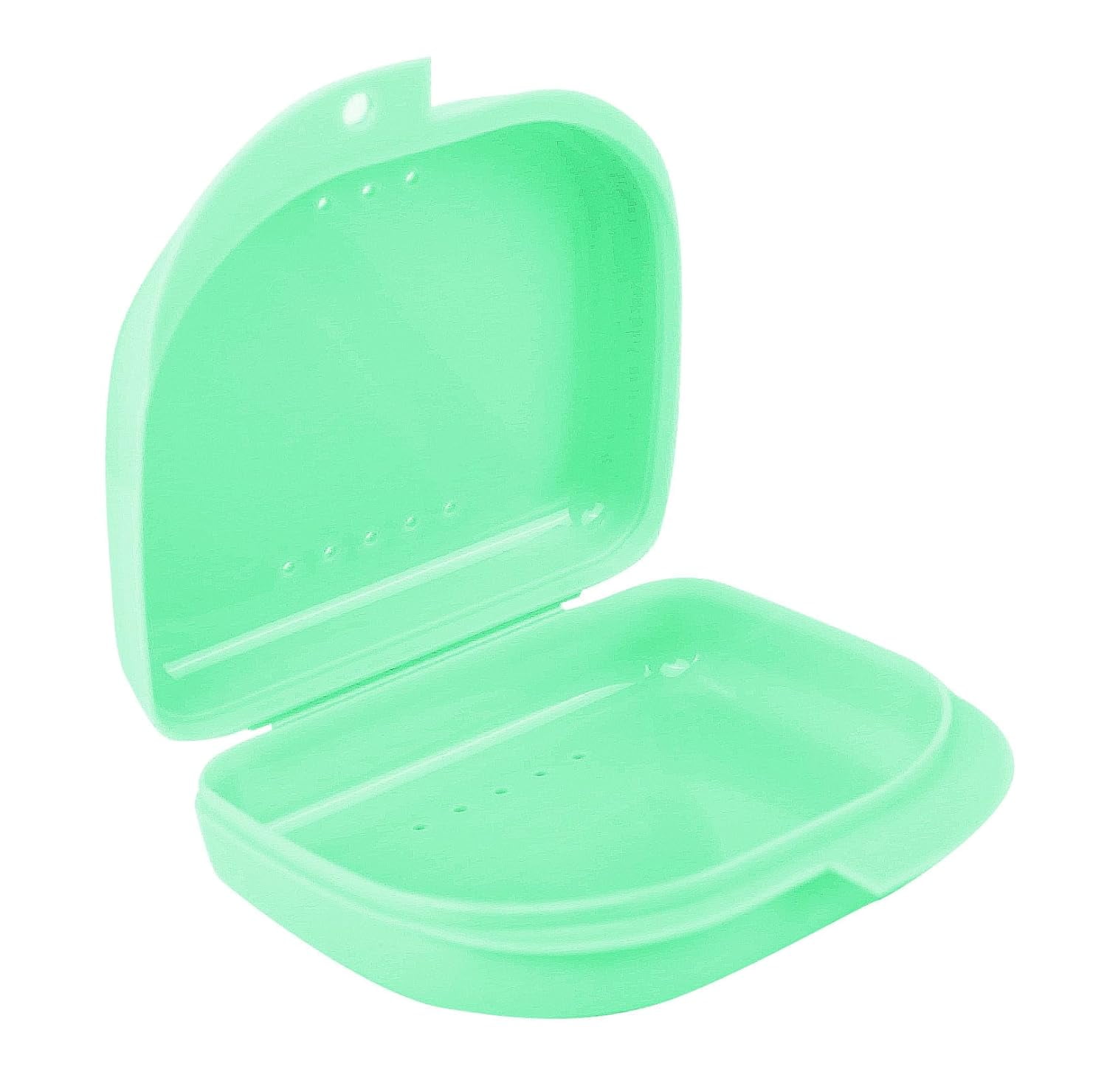 Retainer Case with Vent Holes, 1 Pcs Denture Case, Tight Snap Lock ...
