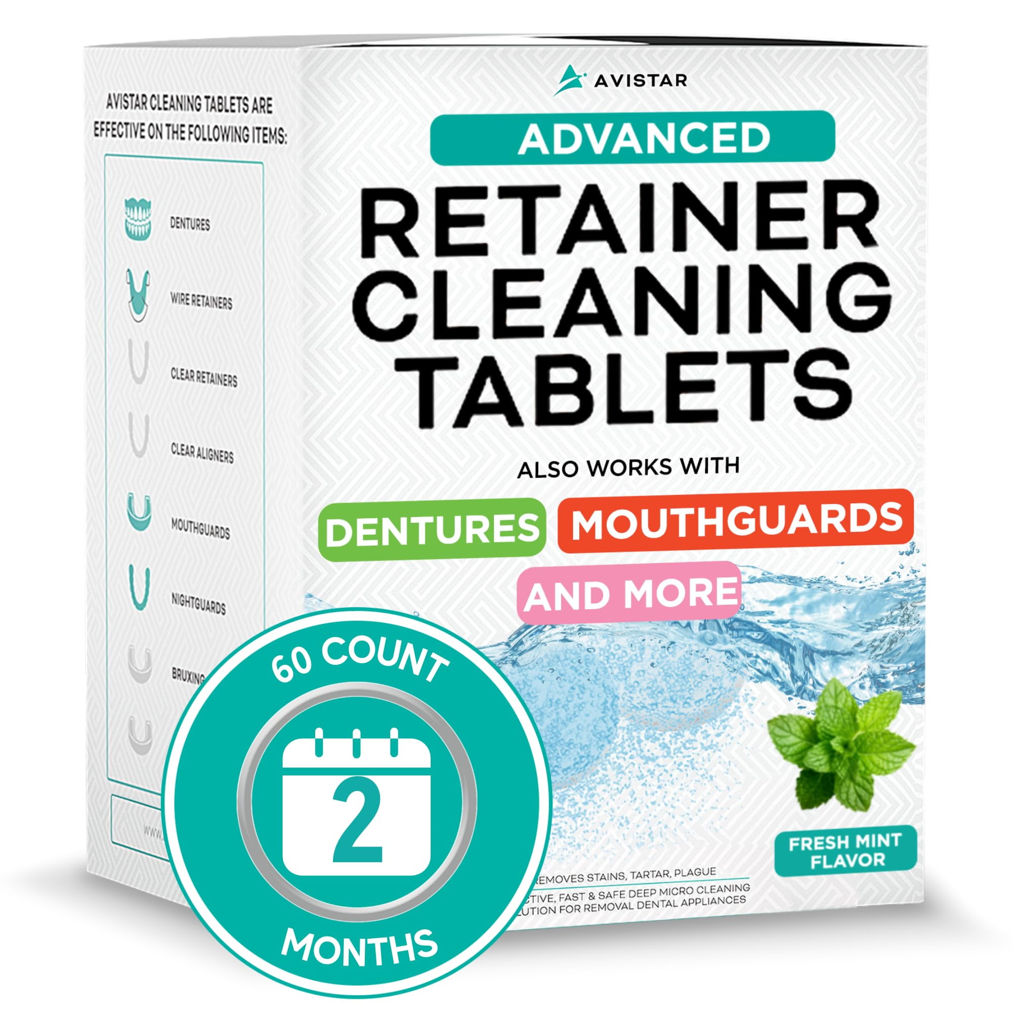 Retainer & Mouth Guard DHF10 Tablets - Mint Flavor Retainer Tablets ...