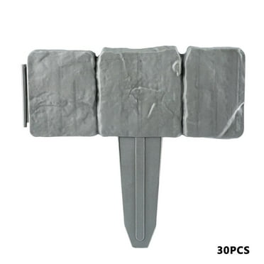 Eco Border 3" x 48" Grey Rubber No Dig Landscape Garden Border Edging ...