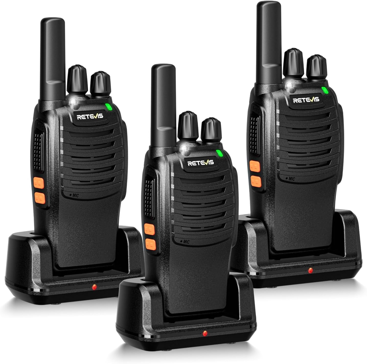H-777 Rechargeable Walkie Talkies, Long Range 2 Way Radios, LED ...