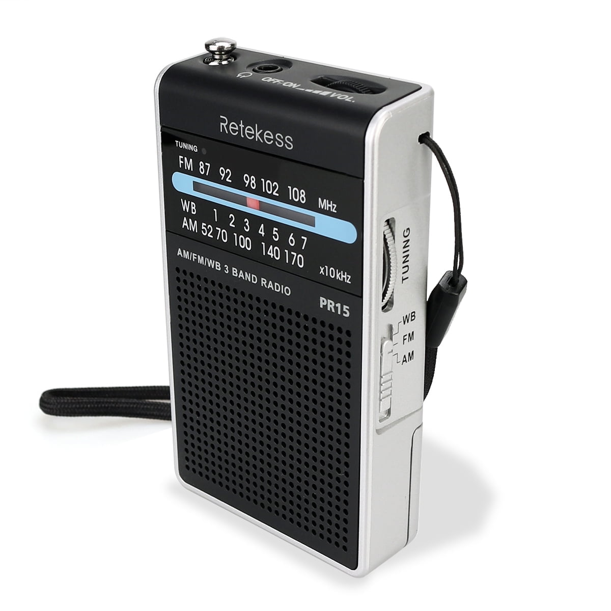 Retekess PR15 Pocket NOAA Weather Radio, AM FM Emergency Weather Radio ...