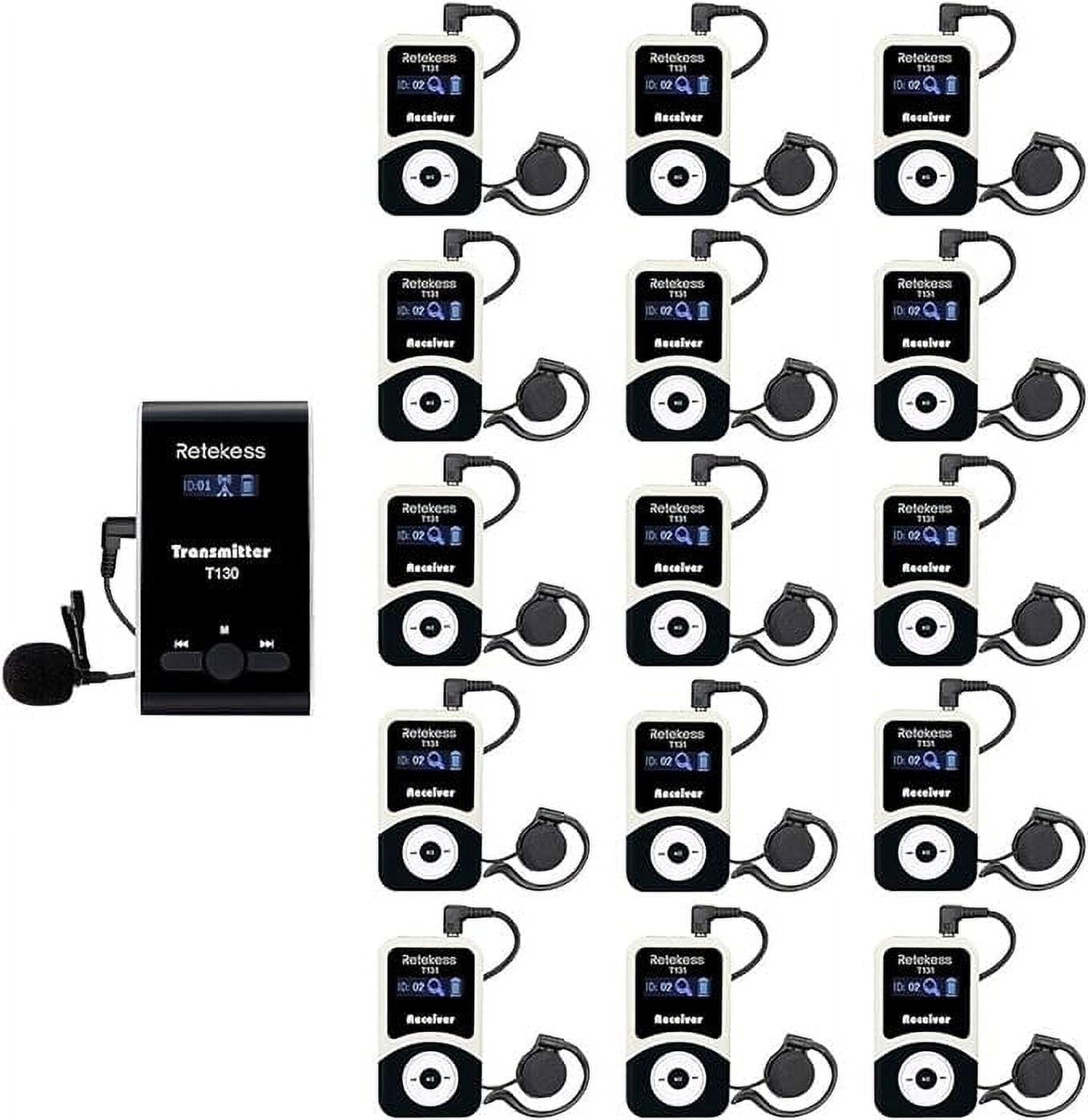 Retekess T130 Wireless Tour Guide System with Audio Devices, 99 ...