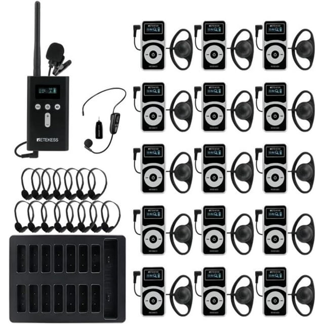 Retekess T130P Wireless Tour Guide System, Noise Reduction,328ft,Tour ...