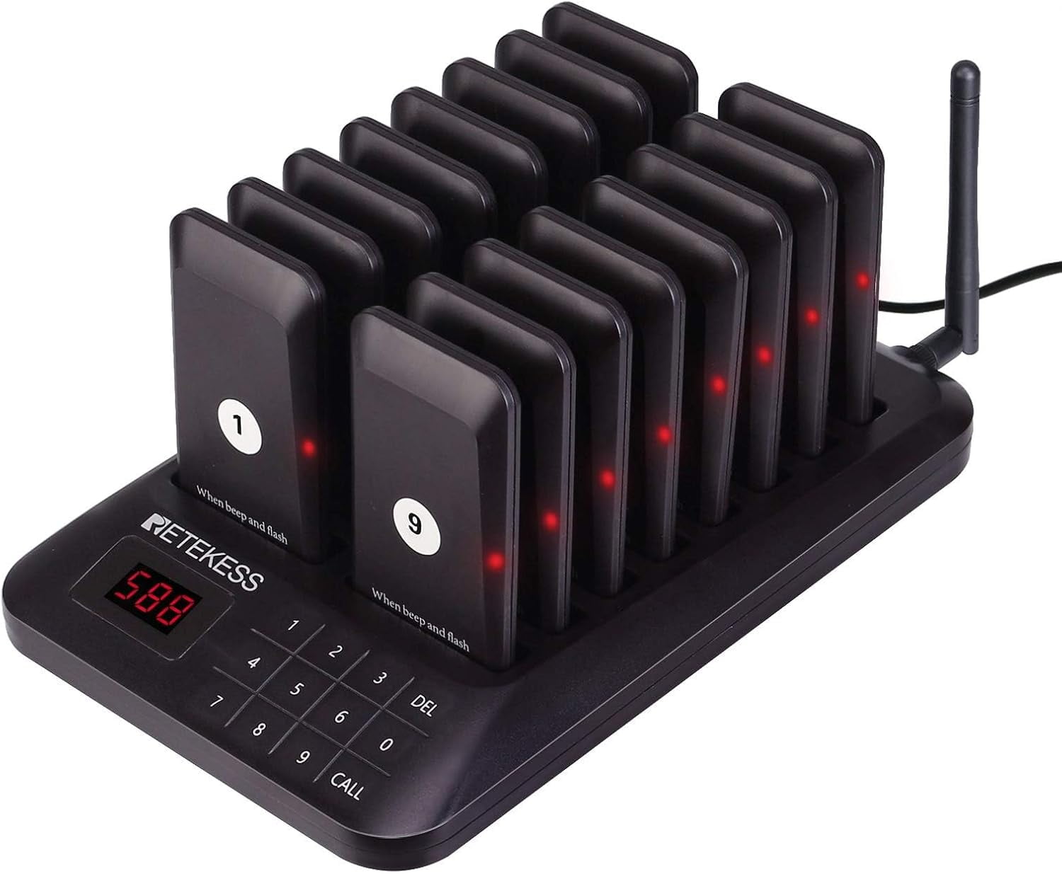 Retekess TD157 Restaurant Pager System (English) - 16 Pagers/Beeper ...