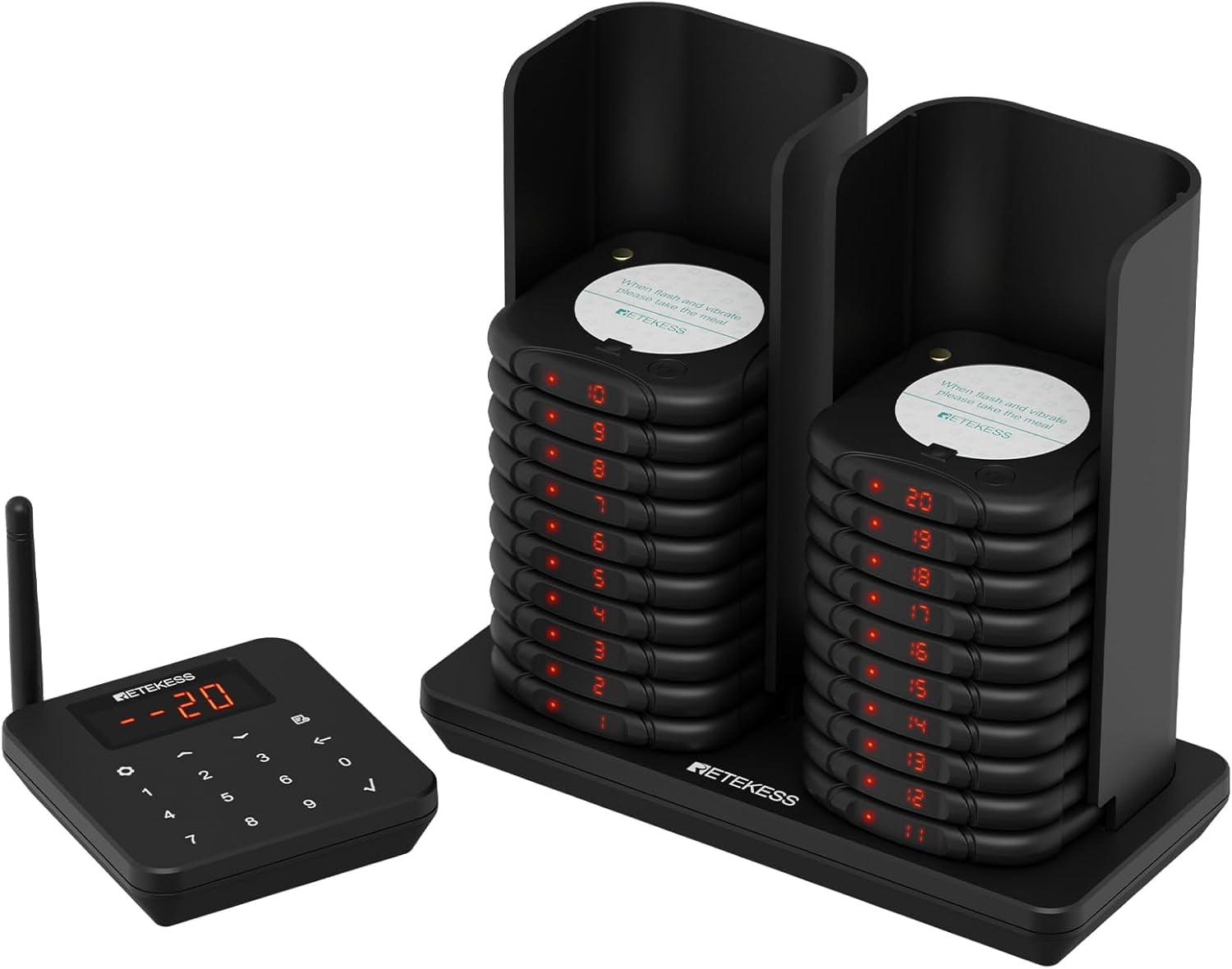 Retekess TD186 Restaurant Pager System, Buzzers for Restaurant, 600M ...