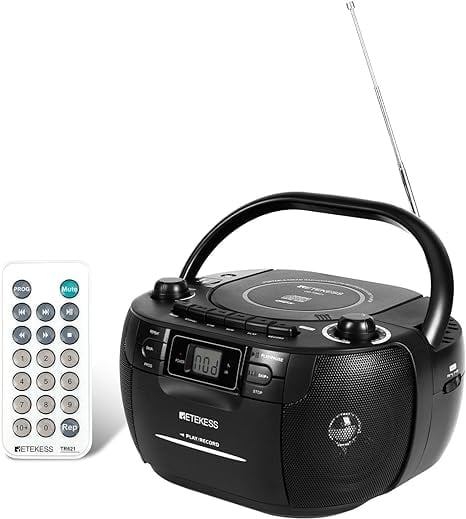 Retekess TR621 CD Player Boombox, Cassette Tape Player AM FM Radio ...