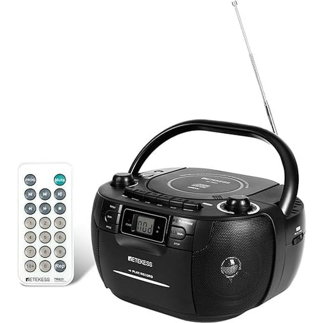 Retekess TR621 CD Player Boombox, Cassette Tape Player AM FM Radio ...