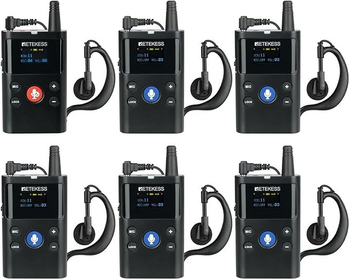 Retekess TT126 Two-Way Wireless Tour Guide System, Simultaneous Interpretation System, 280m ...