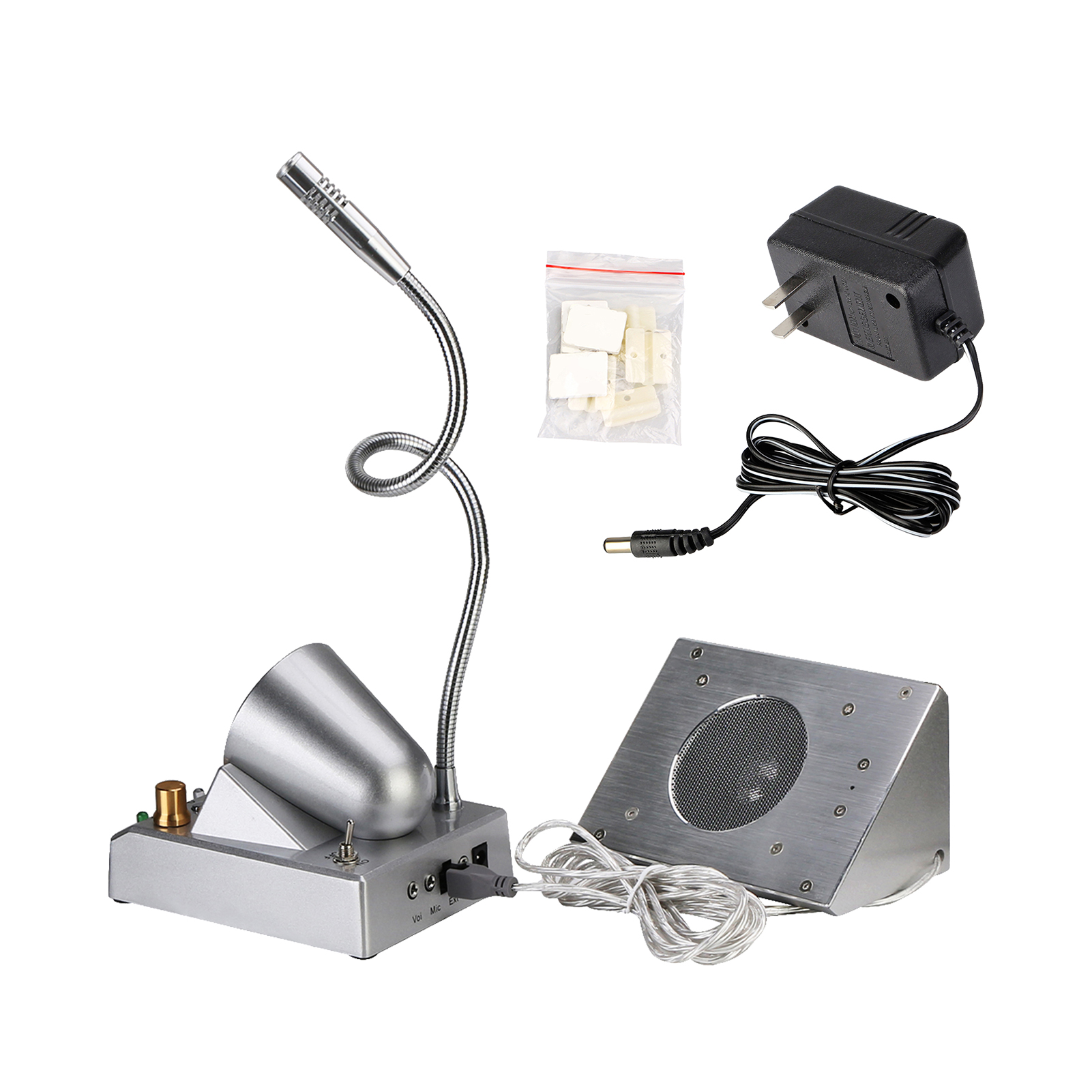 Retekess TW105 Window Intercom Dual Way Mute Control 5W Bank Counter ...