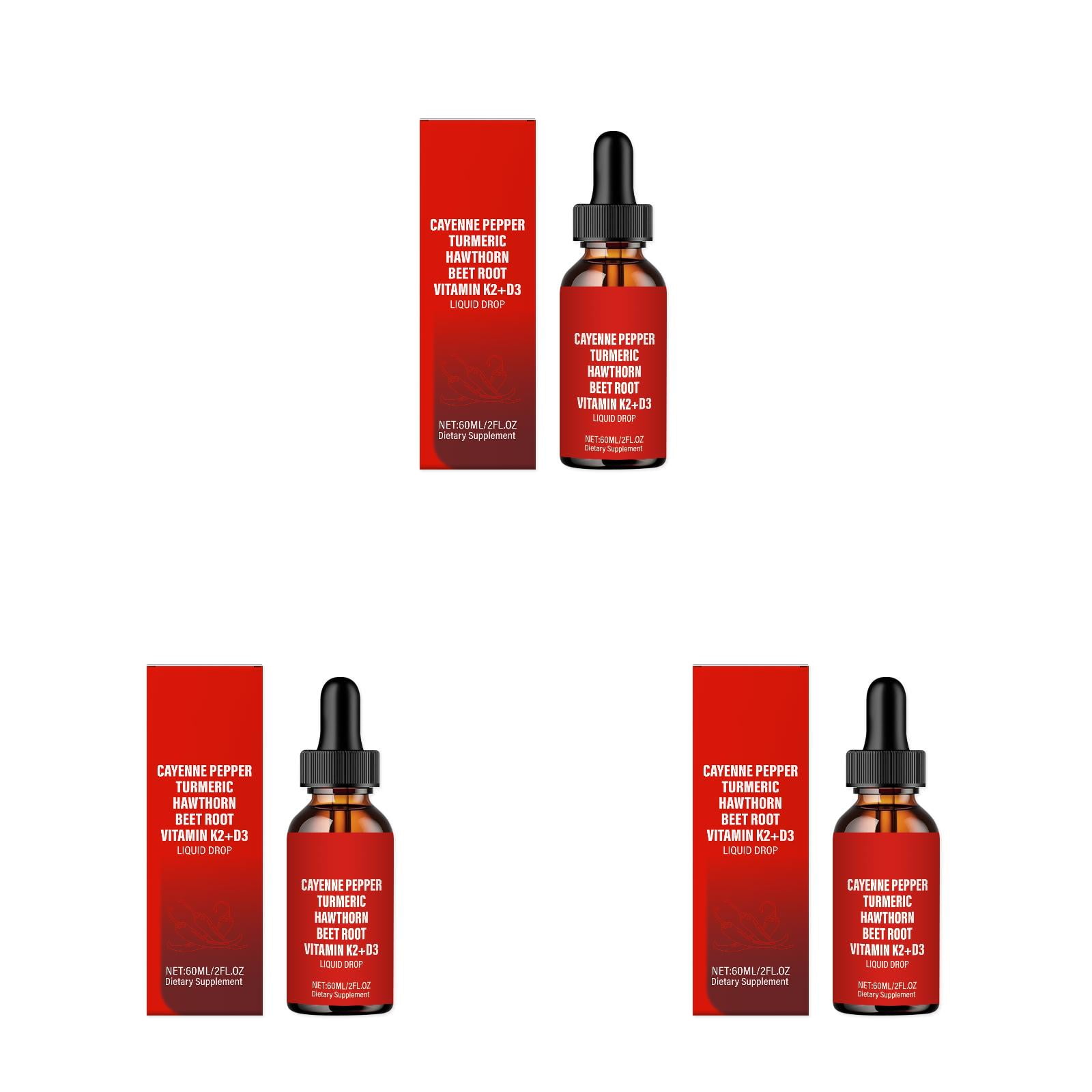 Rethes Cayenne Pepper Drops for Men Natural Vitamin Care Fatigue Fighter 60ml 2 Fl Oz 3 PCS ...