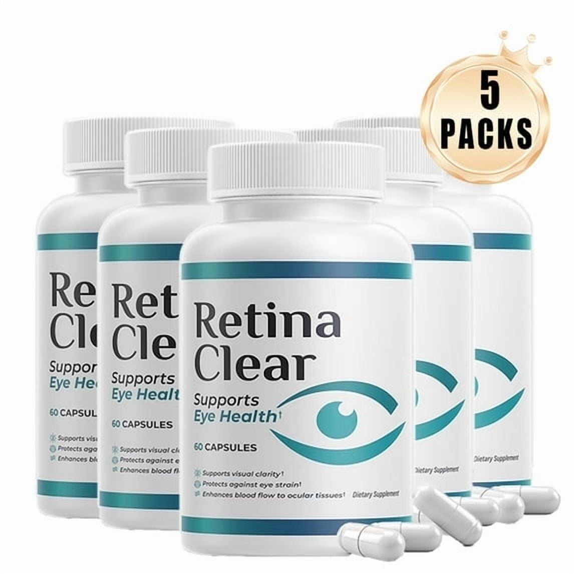 Retina Clear Vision Support Supplement, Eye Health Formula, 60 Capsules ...