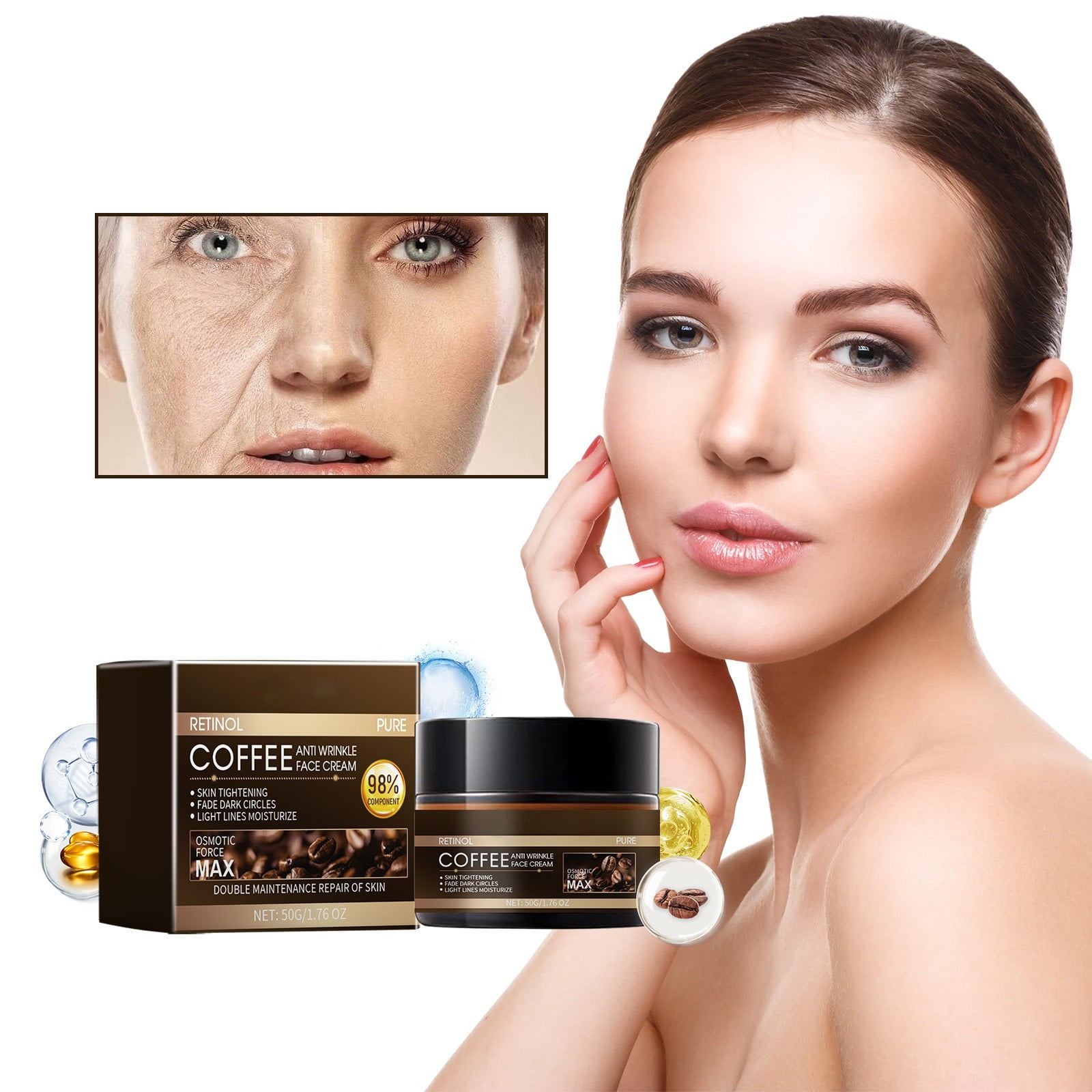 Retinol Anti-Wrinkle Cream for Face & Neck - Hydrating, Firming ...