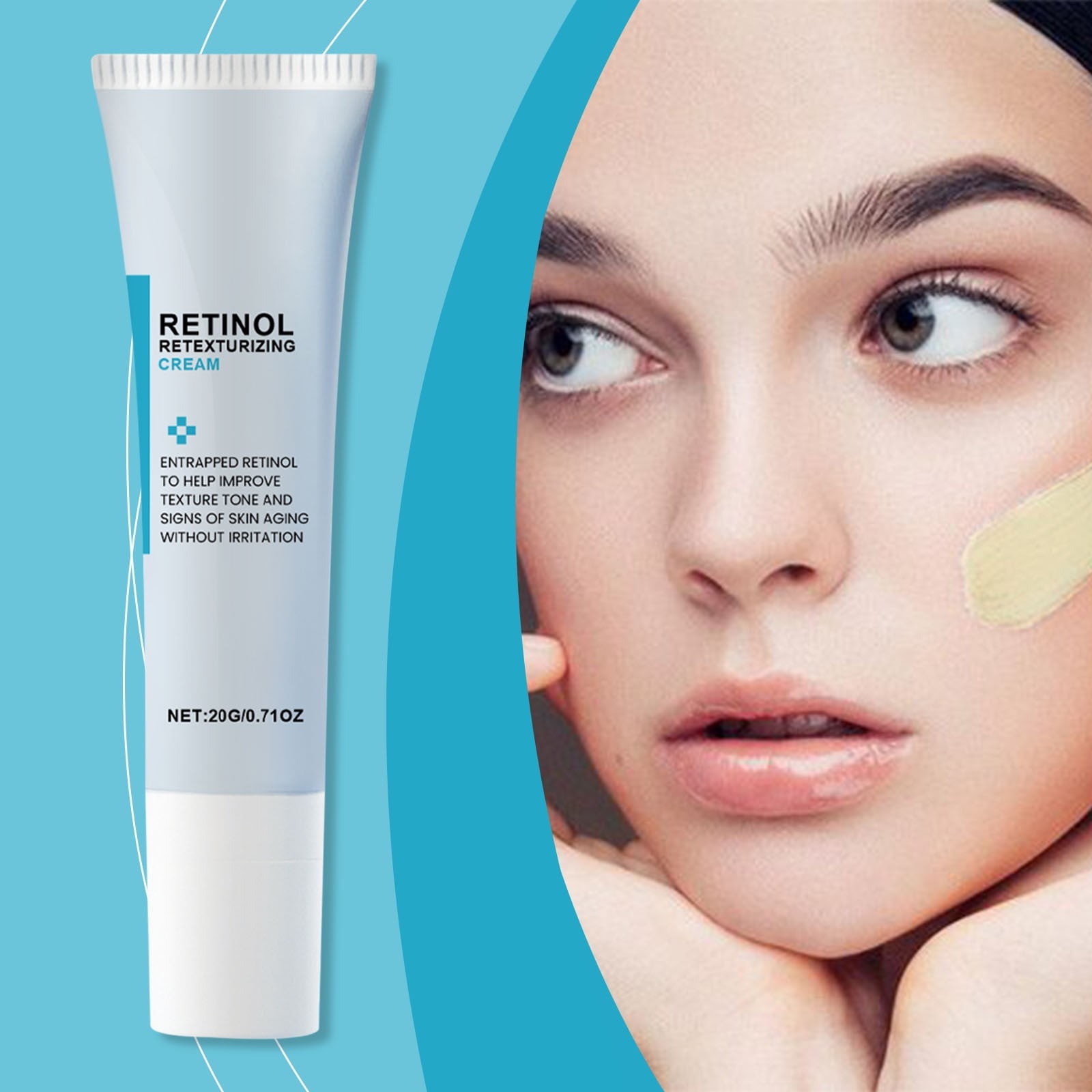 Retinol Brightening Face Cream, 20g Anti-Aging Formula for Dull Skin ...