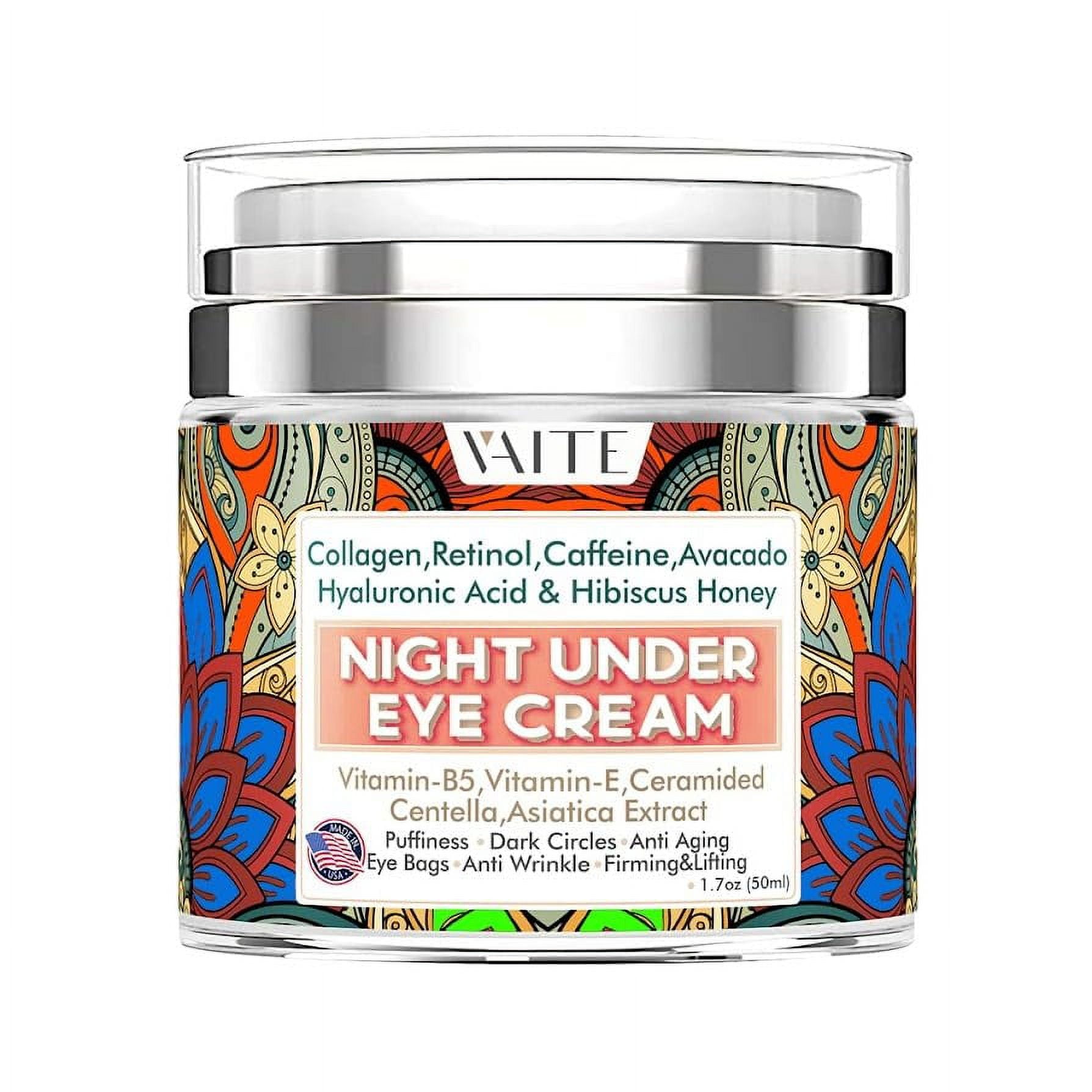 Retinol, Caffeine, Avacado Hyaluronic Acid & Hibiscus Honey for Night and Day with Vitamin- E ...