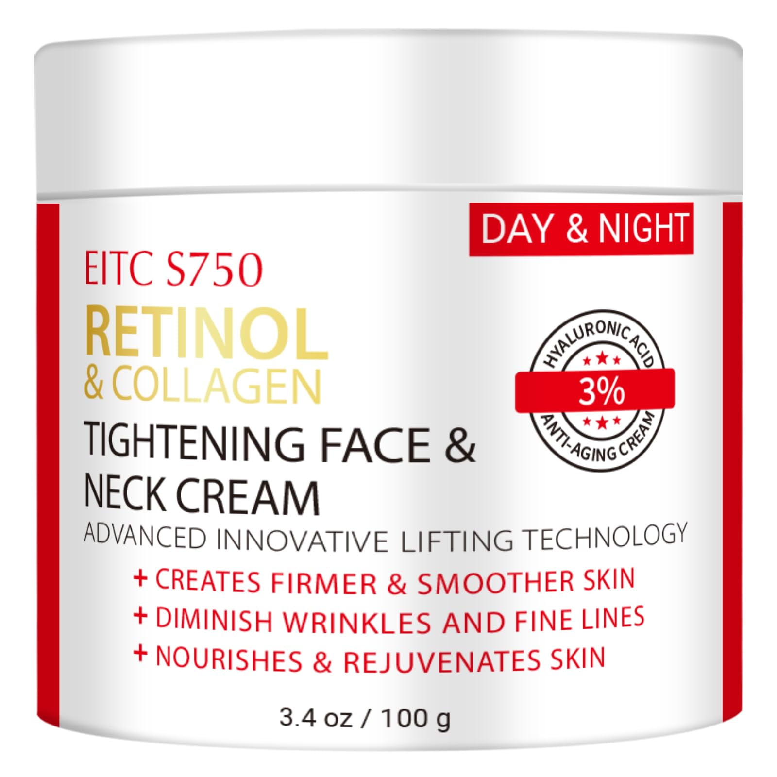 Retinol Cream for Face, VTF5 Anti-Aging Neck Cream for and Firming with ...