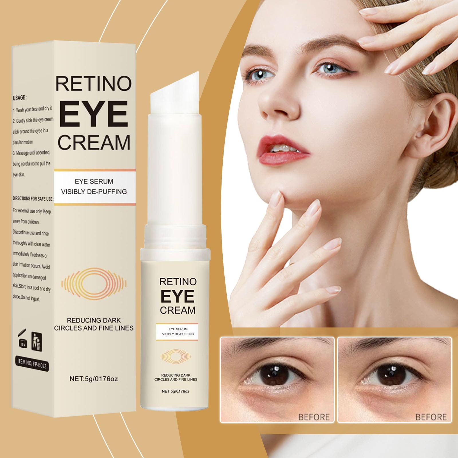 Retinol Eye Cream 5g | Moisturizing Hydrating Under Eye Cream | Dark ...