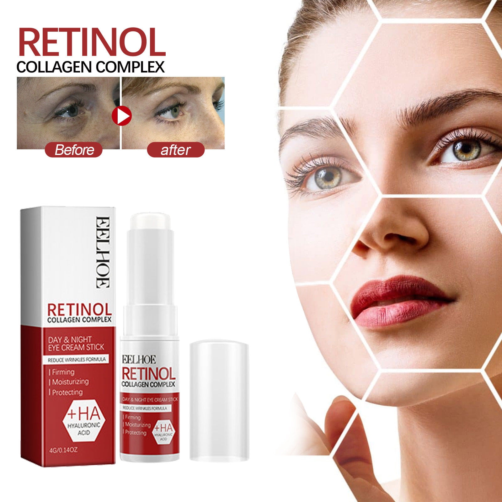 Retinol Eye Cream Stick | Brightening & Hydrating | Reduces Dark ...
