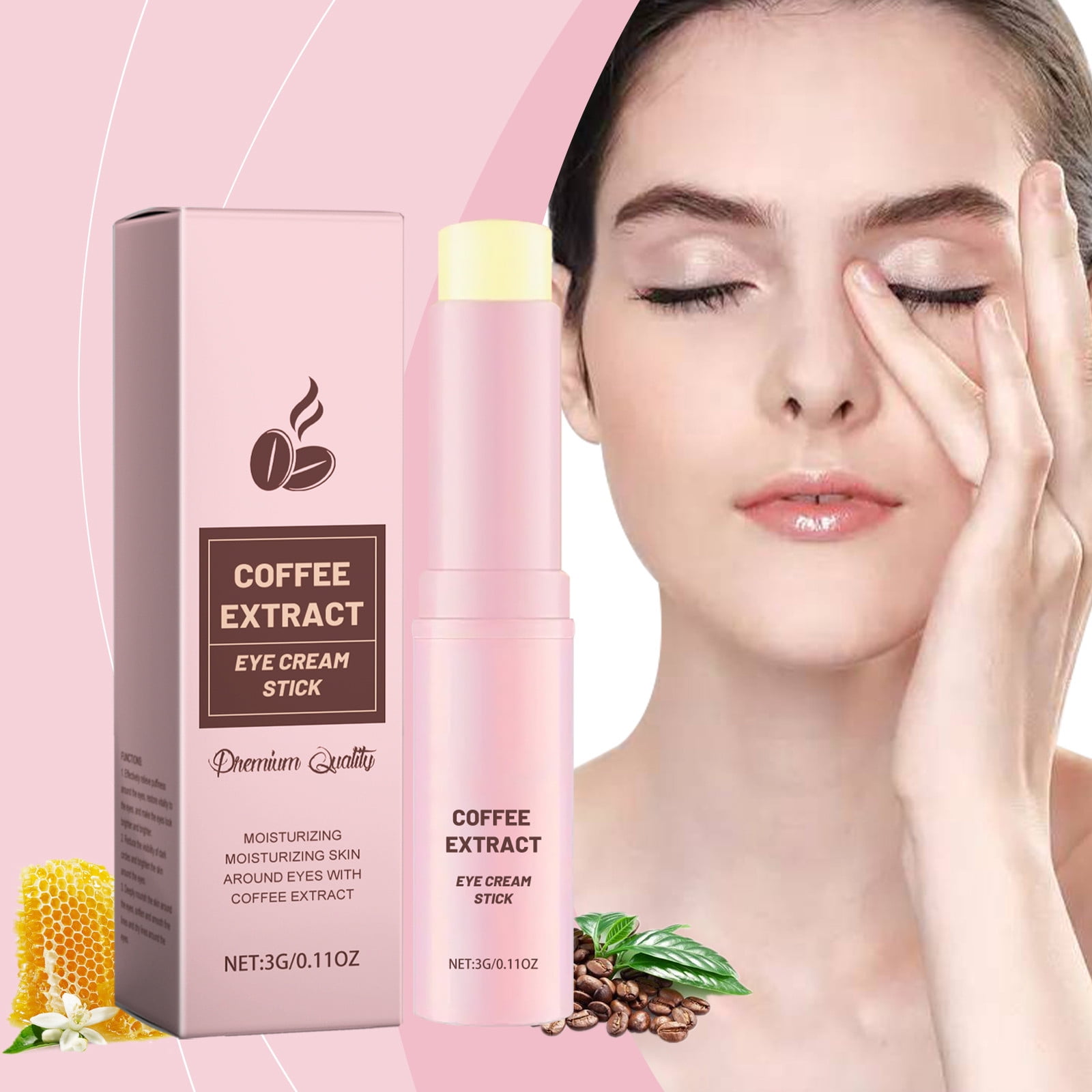 Retinol Eye Cream Stick, Caffeine-Infused Under Eye Moisturizer with ...