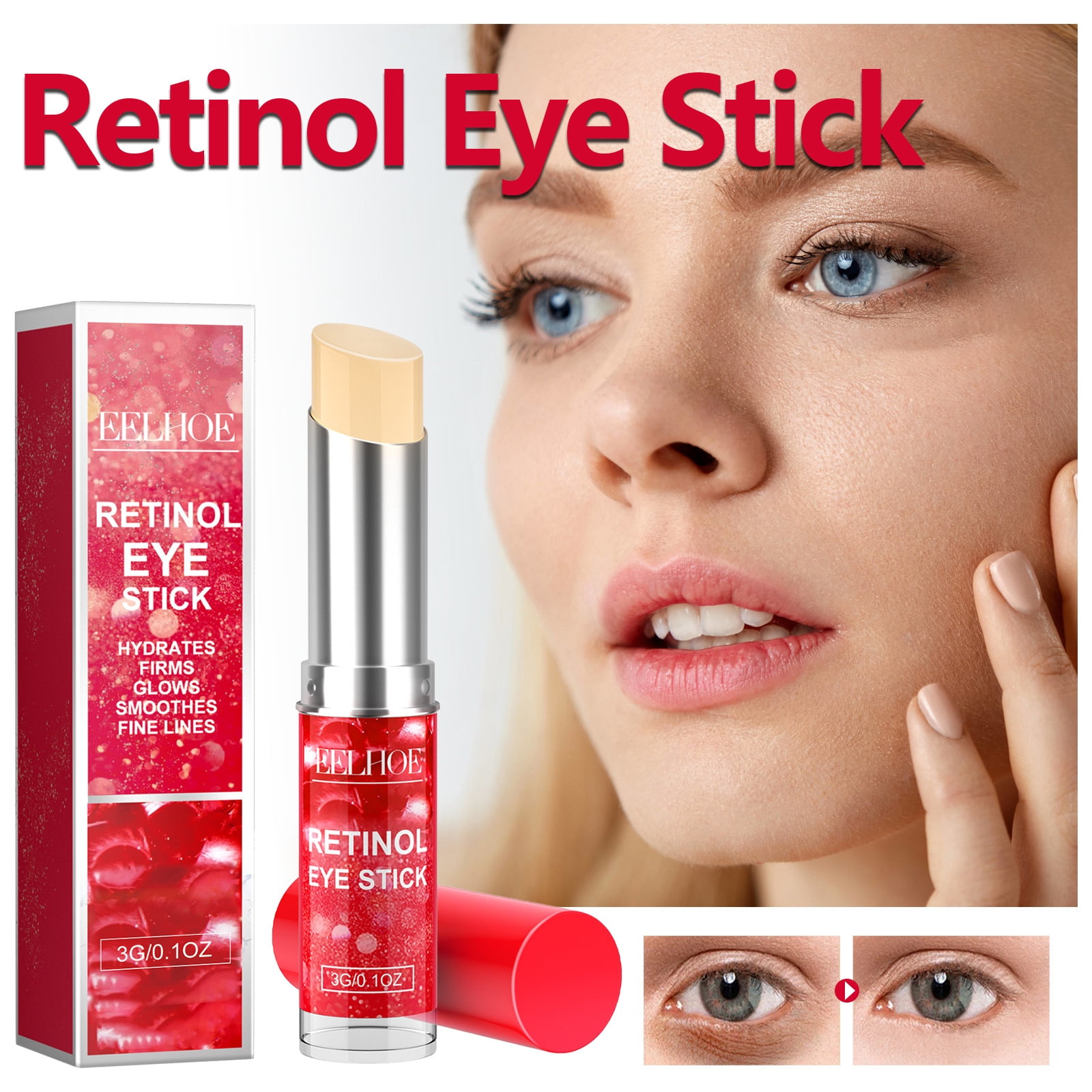Retinol Eye Cream Stick, Moisturizing Periocular Skin, Improving Eyes ...