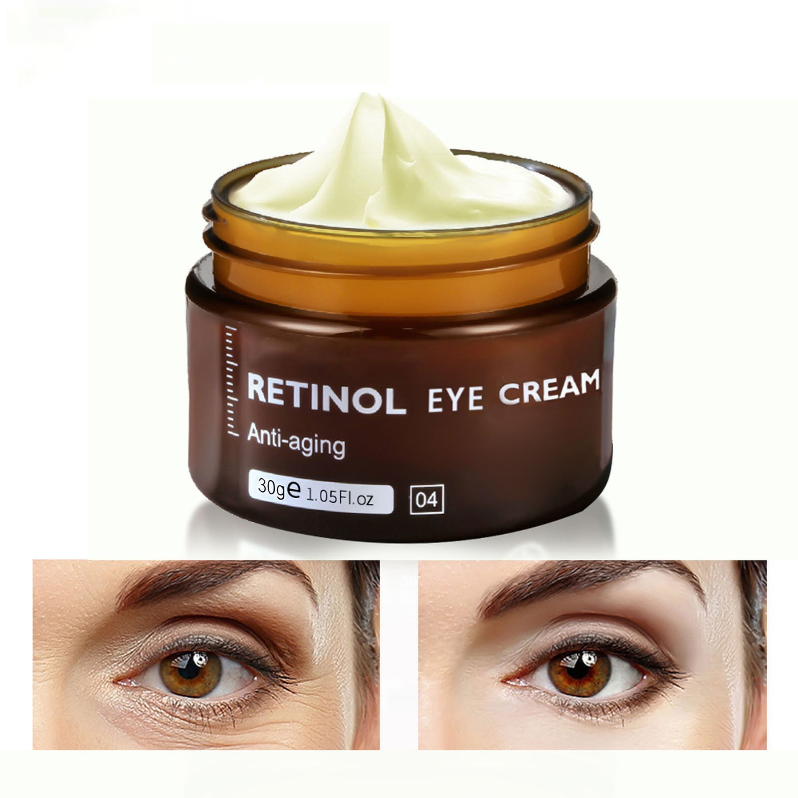 Retinol Eye Cream for Wrinkles, Anti Aging Under Eye Cream Firming ...