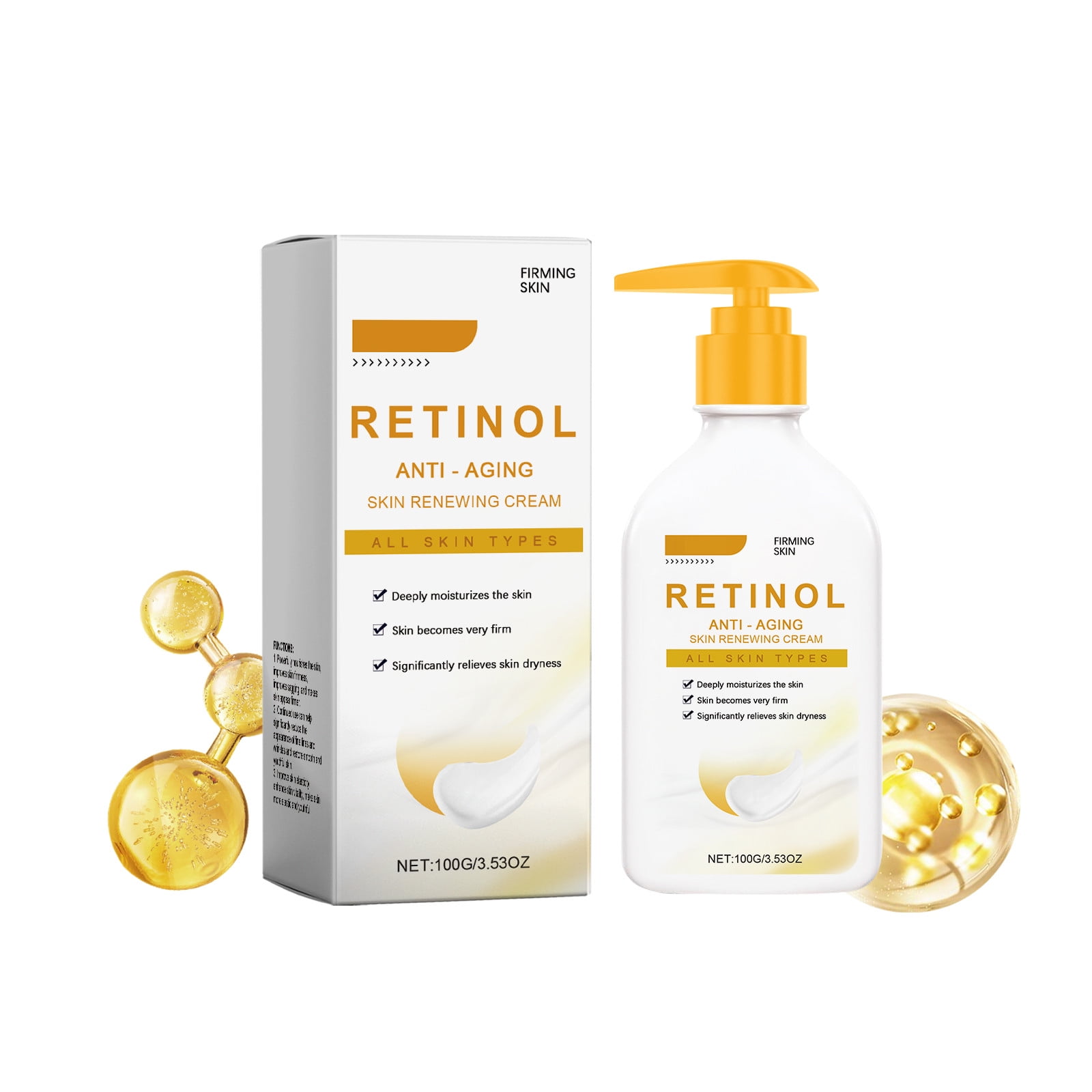 Retinol Face Cream, Anti Aging Retinol Cream for Face, 100g Retinol ...