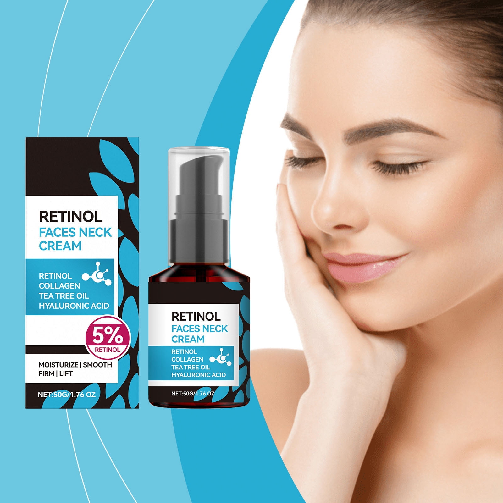 Retinol Face and Neck Cream Moisturizes, Smoothes, Tightens, Nourishes ...