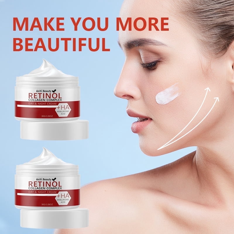 Retinol Facial Moisturizer,2PCS Moisturizing Retinol Collagen Firming ...