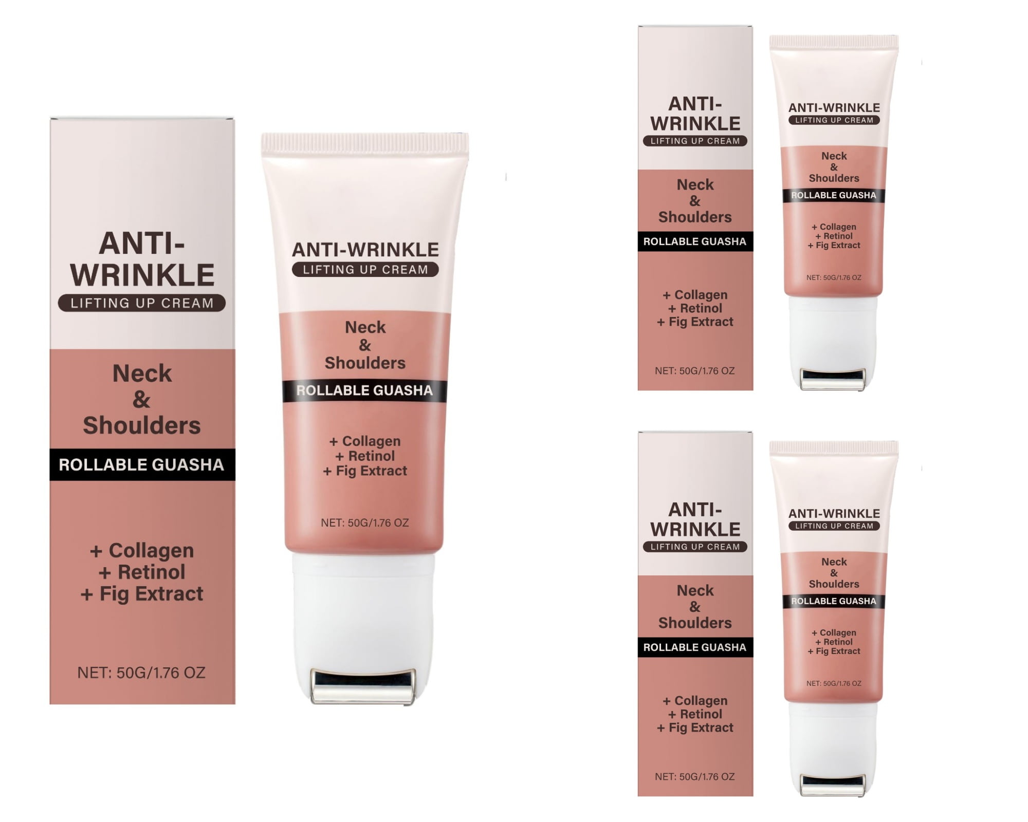 Retinol Guasha Neck Firming Cream - Anti-Aging Collagen & Fig Extract ...