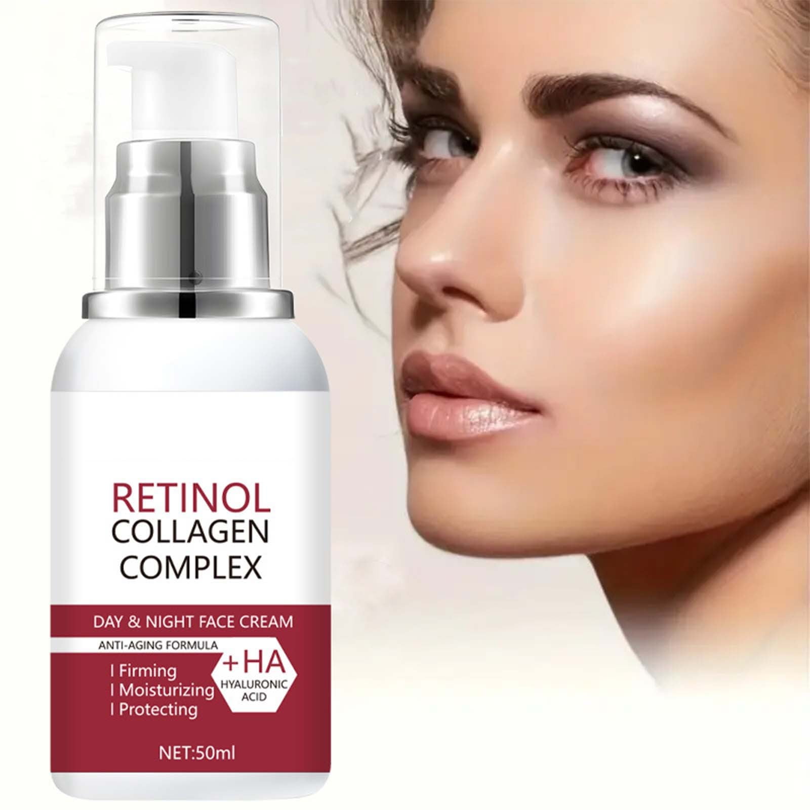 Retinol Hyaluronic Firming Cream, 50ml Day Night Face Moisturizer ...