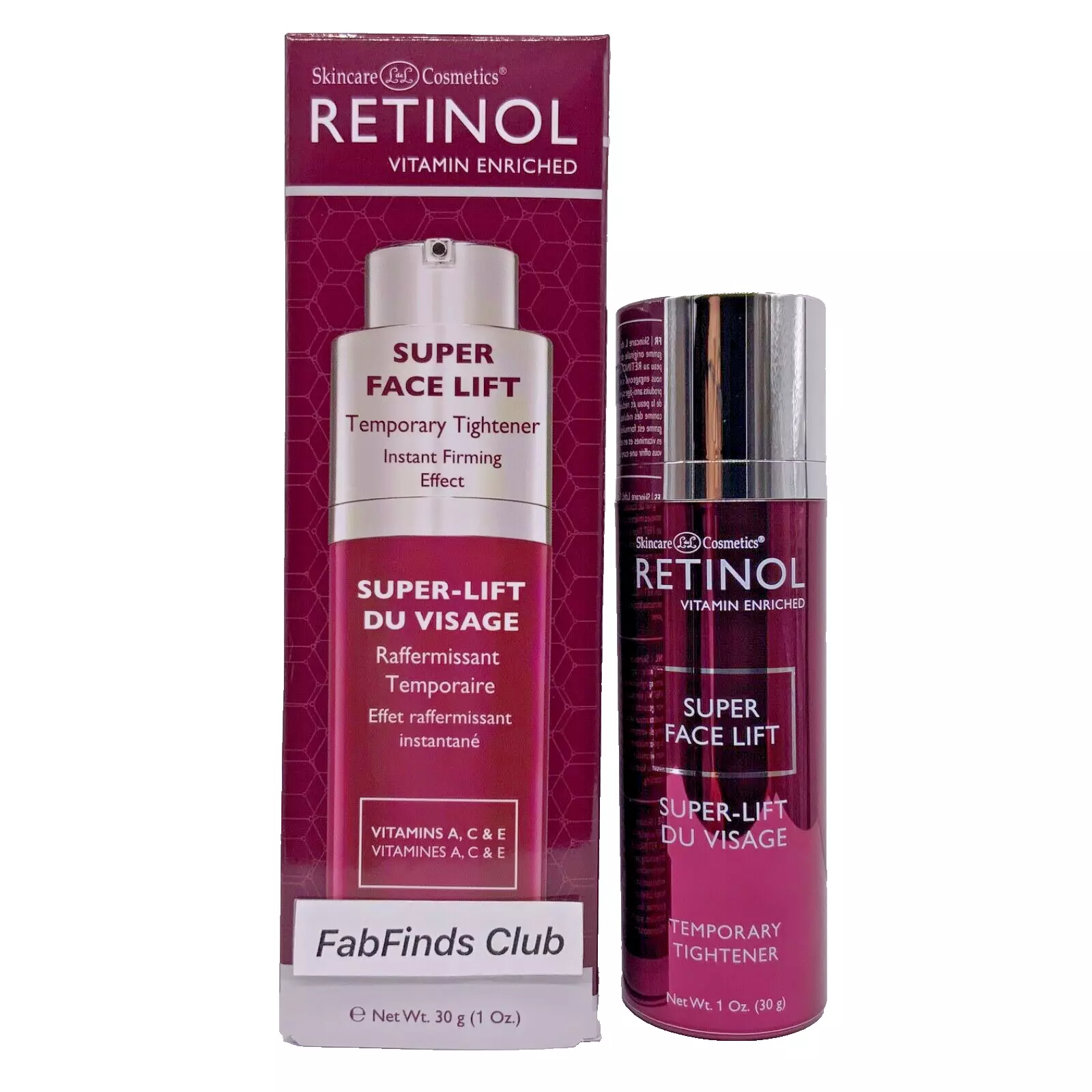 Retinol Super Face Lift Temporary Tightener Instant Firming Effect 1oz ...