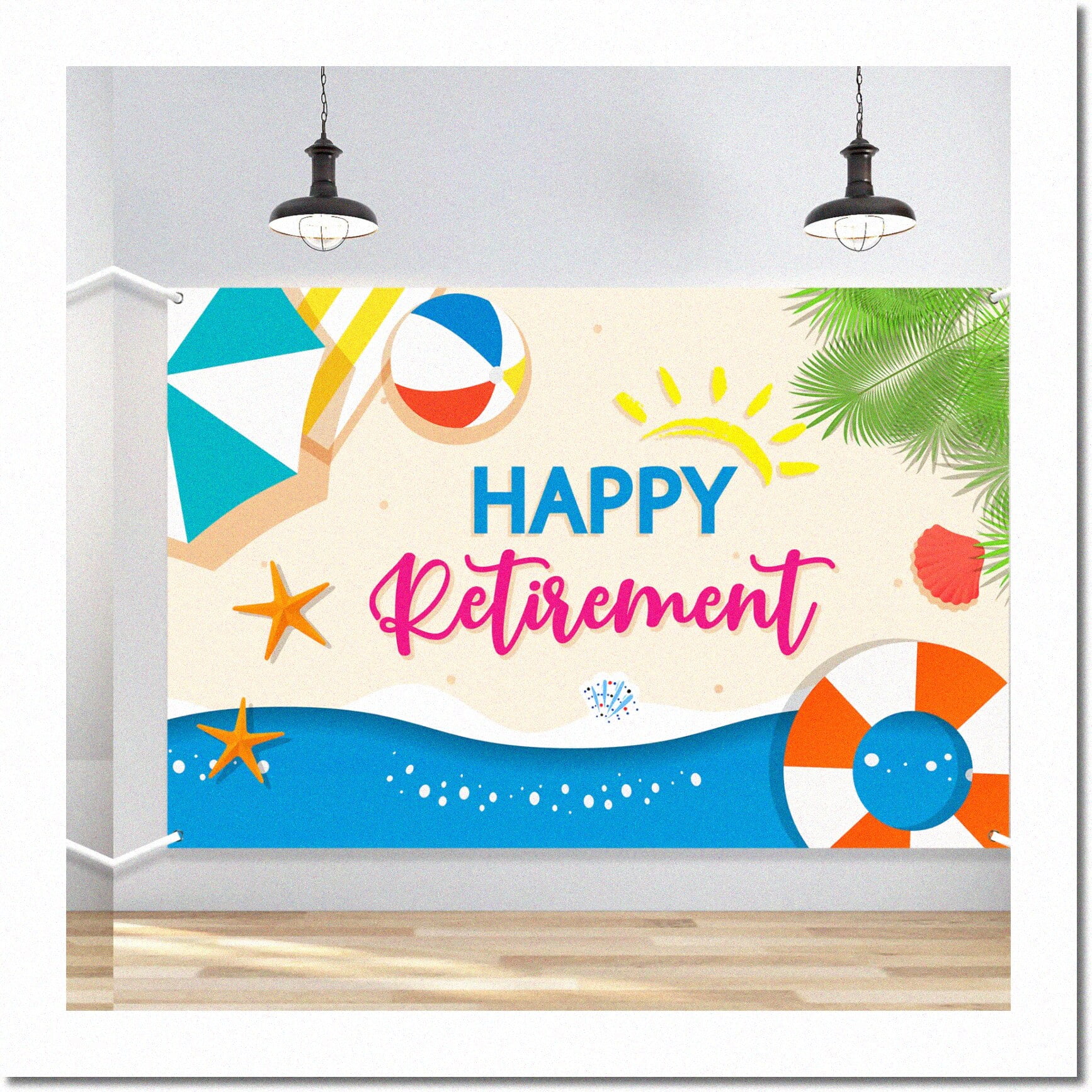 RetireJoy Backdrop Banner: Celebrate Retirement with Vibrant Party ...