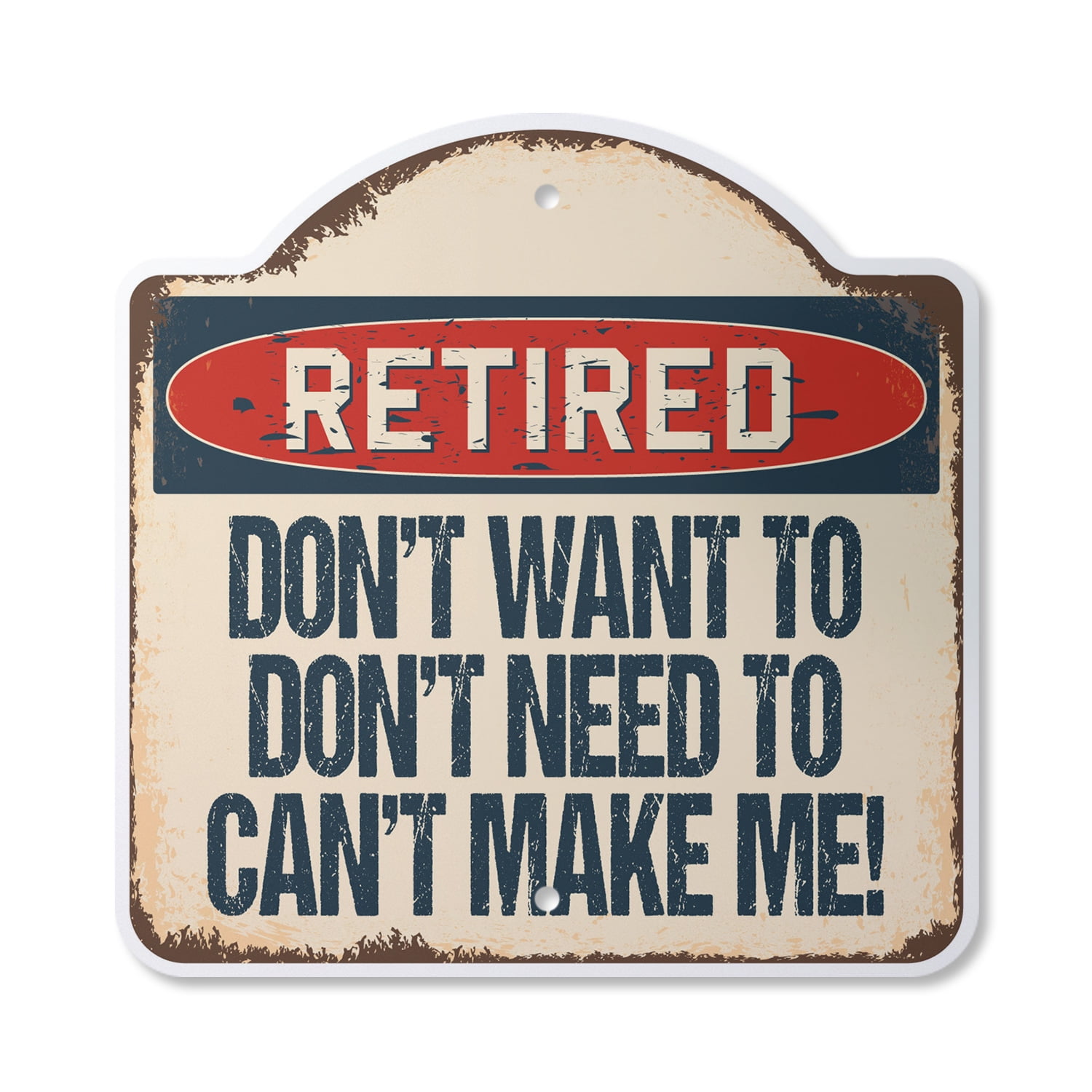 Retired 10” x 10” Sign | Indoor/Outdoor Plastic | SignMission Designer ...