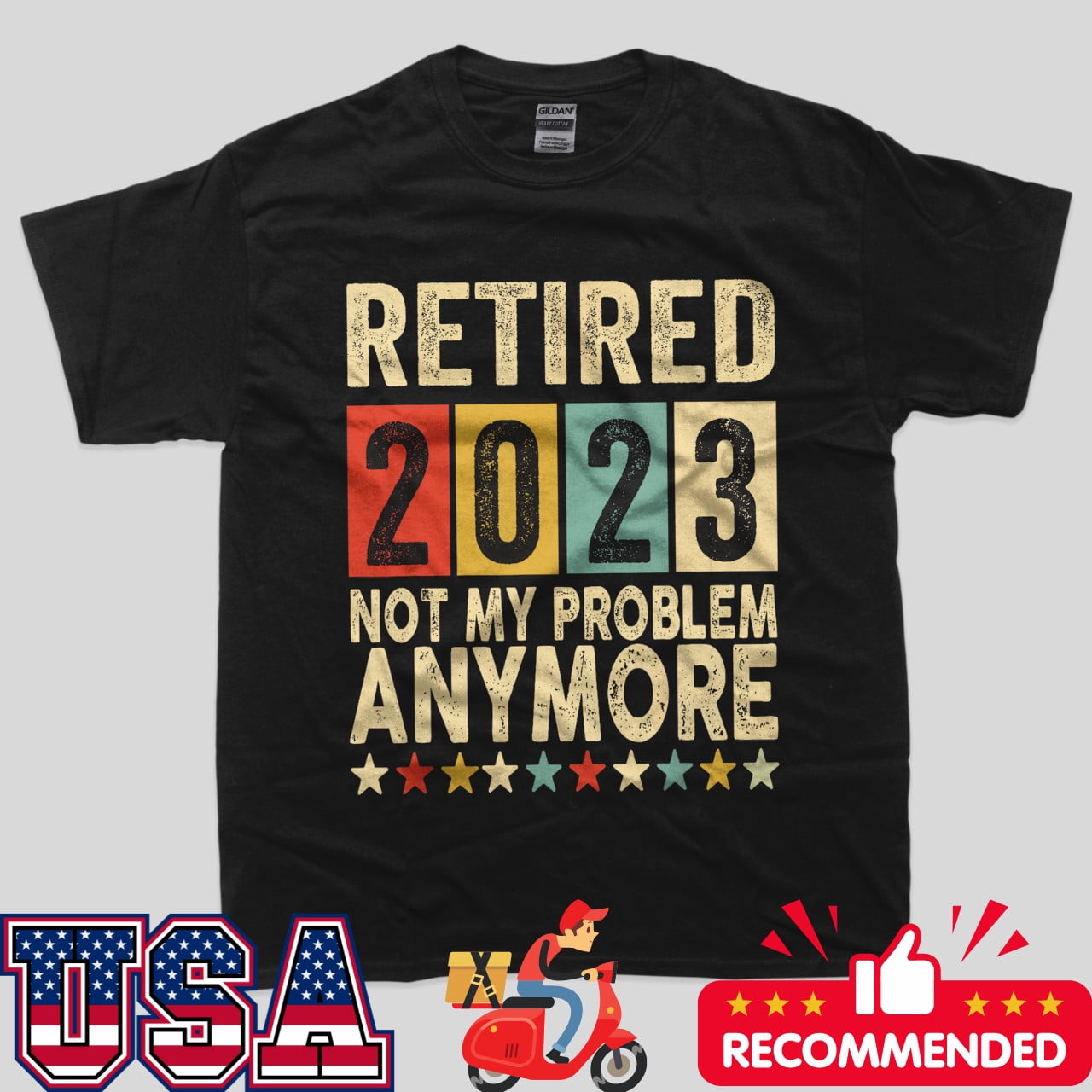 Retired 2023 I Worked My Whole Life For This Retirement Black T-Shirt ...