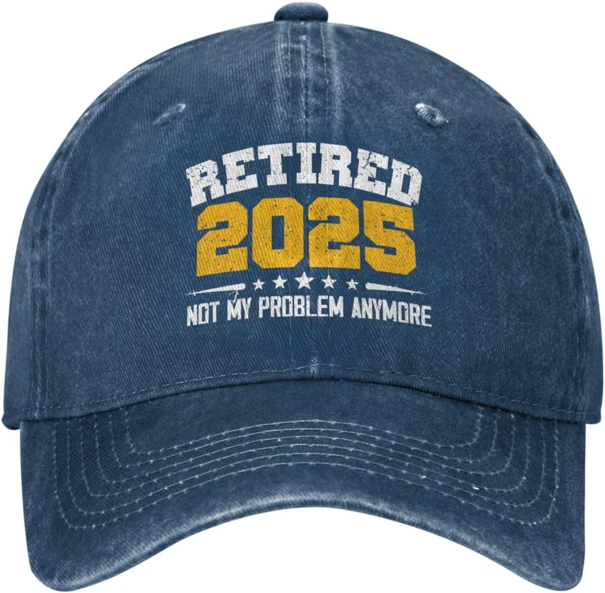 Retired 2025 Hat Men Women Vintage Retirement Denim Hat Baseball Cap ...
