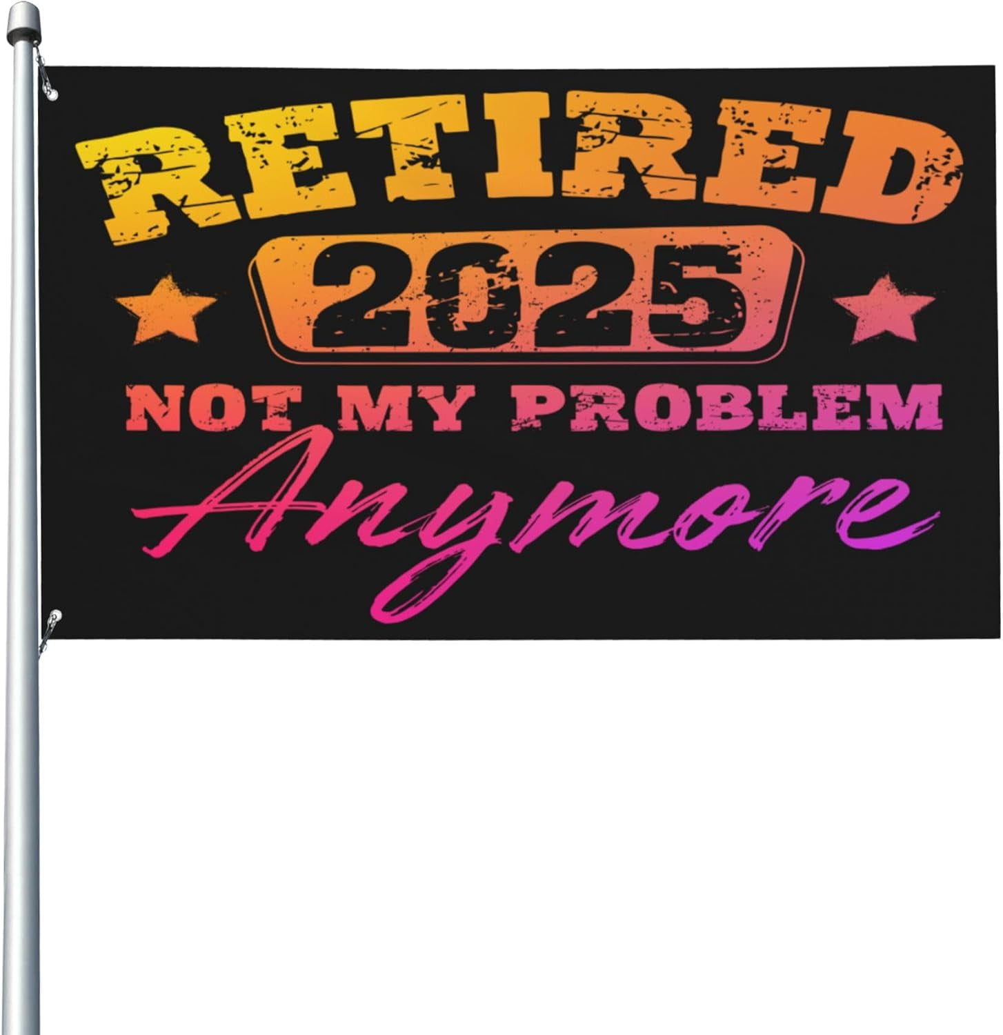 Retired 2025 flag Men Women Vintage Retirement Flag 3x5 Ft Yard Sign ...