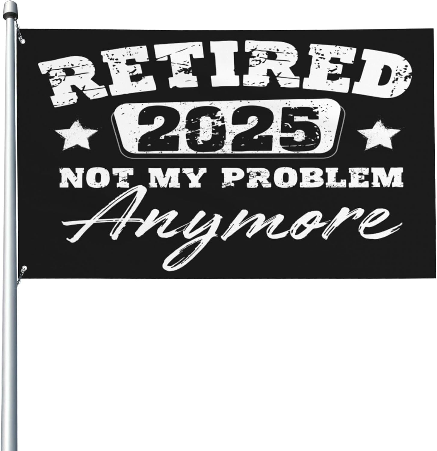 Retired 2025 flag Men Women Vintage Retirement Flag 3x5 Ft Yard Sign ...
