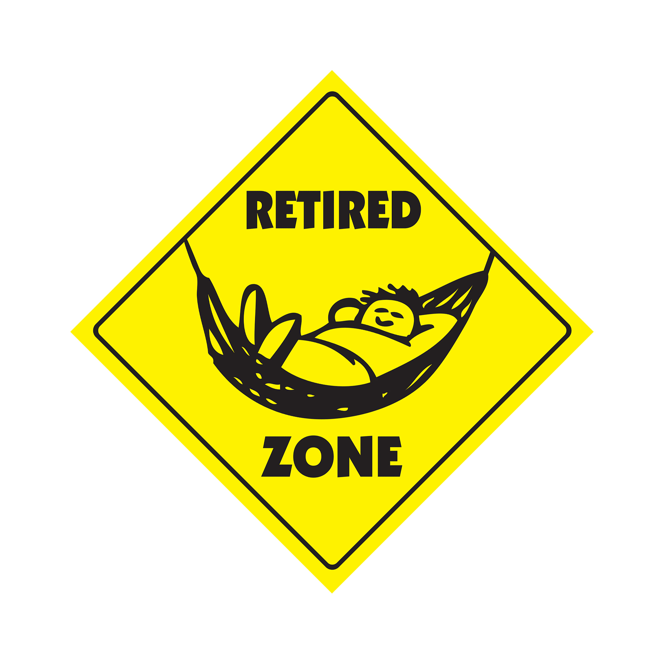 Retired Crossing Sign Zone Xing | Indoor/Outdoor | 12" Tall things to ...