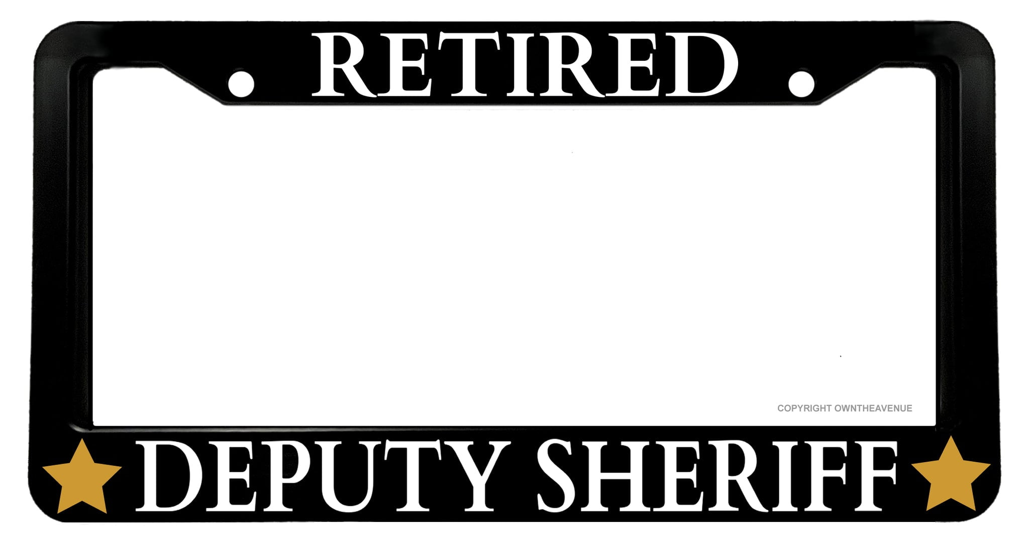 Retired Deputy Sheriff Support Law Enforcement License Plate Frame ...