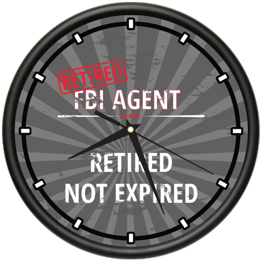 Retired FBI Agent Design Wall Clock | Precision Quartz Movement ...